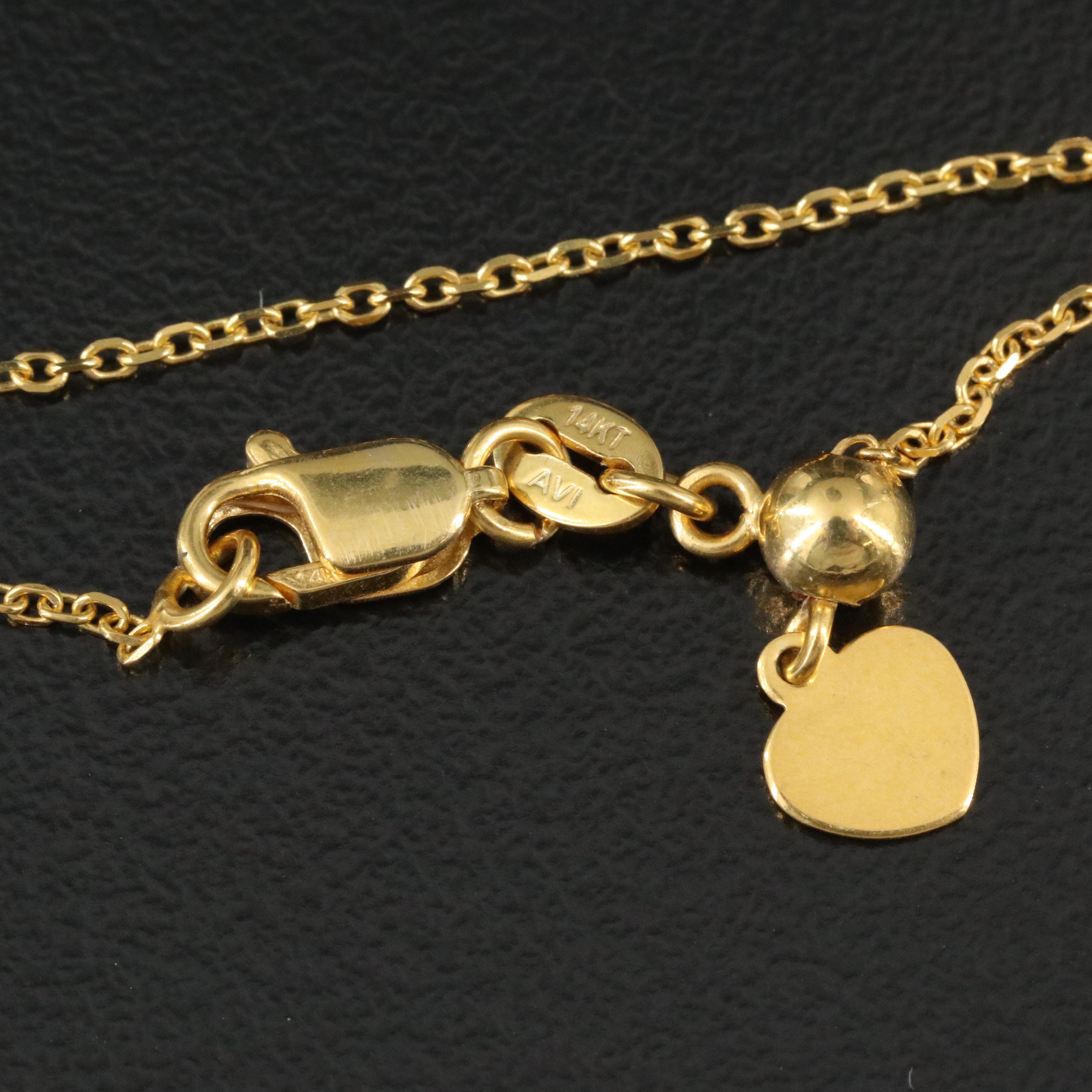 14K Beveled Cable Slide Chain Necklace | Everything But The House