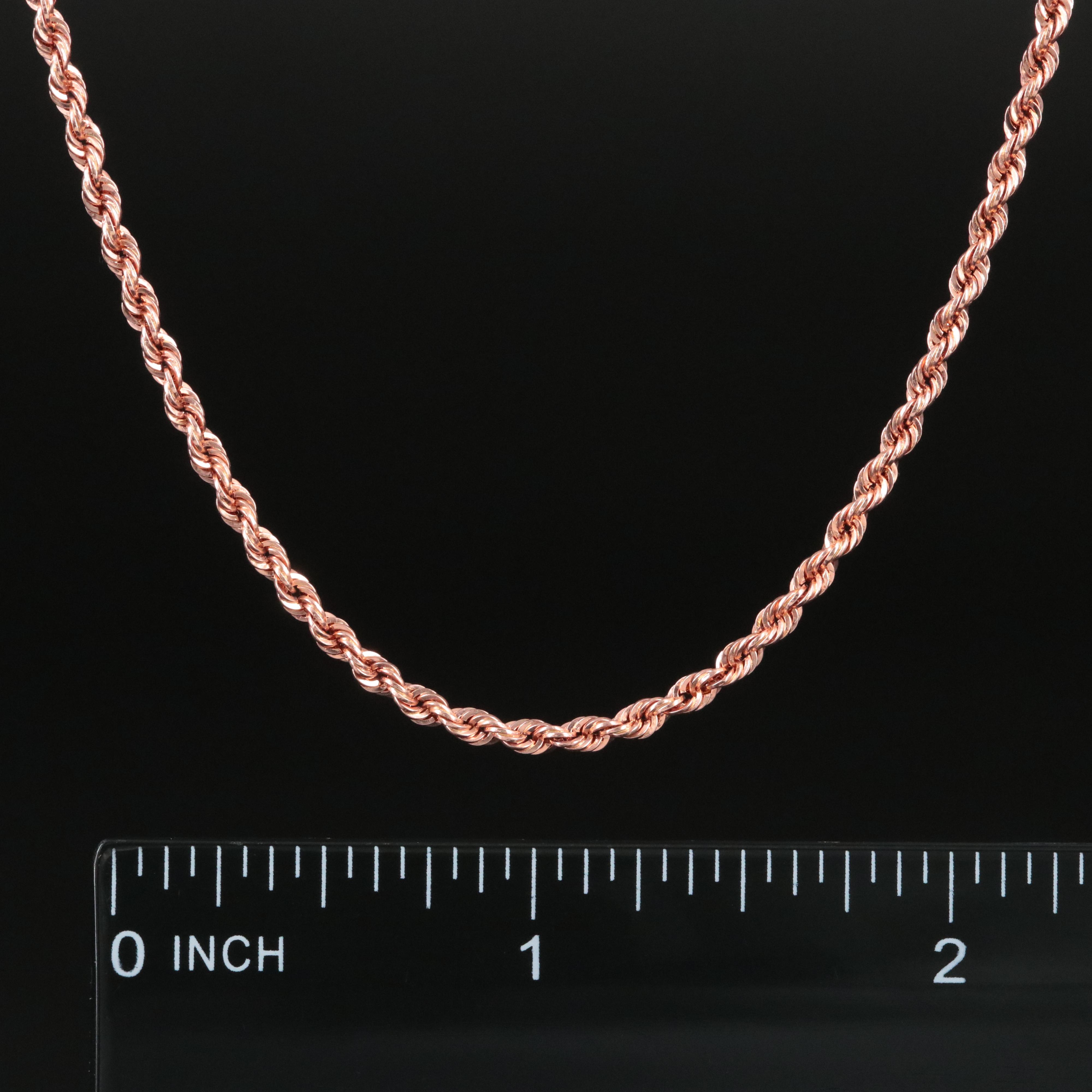 14K Rose Gold Rope Chain | EBTH