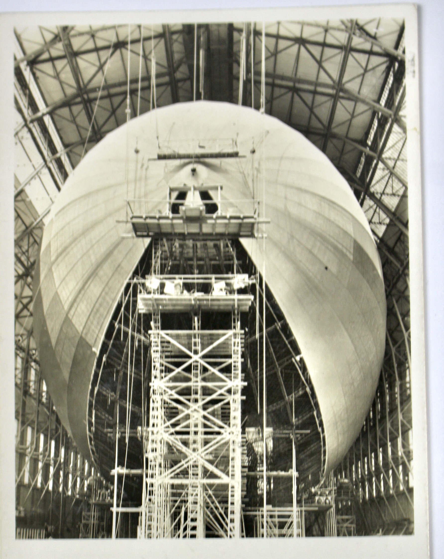 1938 German Graf Zeppelin Postcard Depicting Zeppelin Construction ...