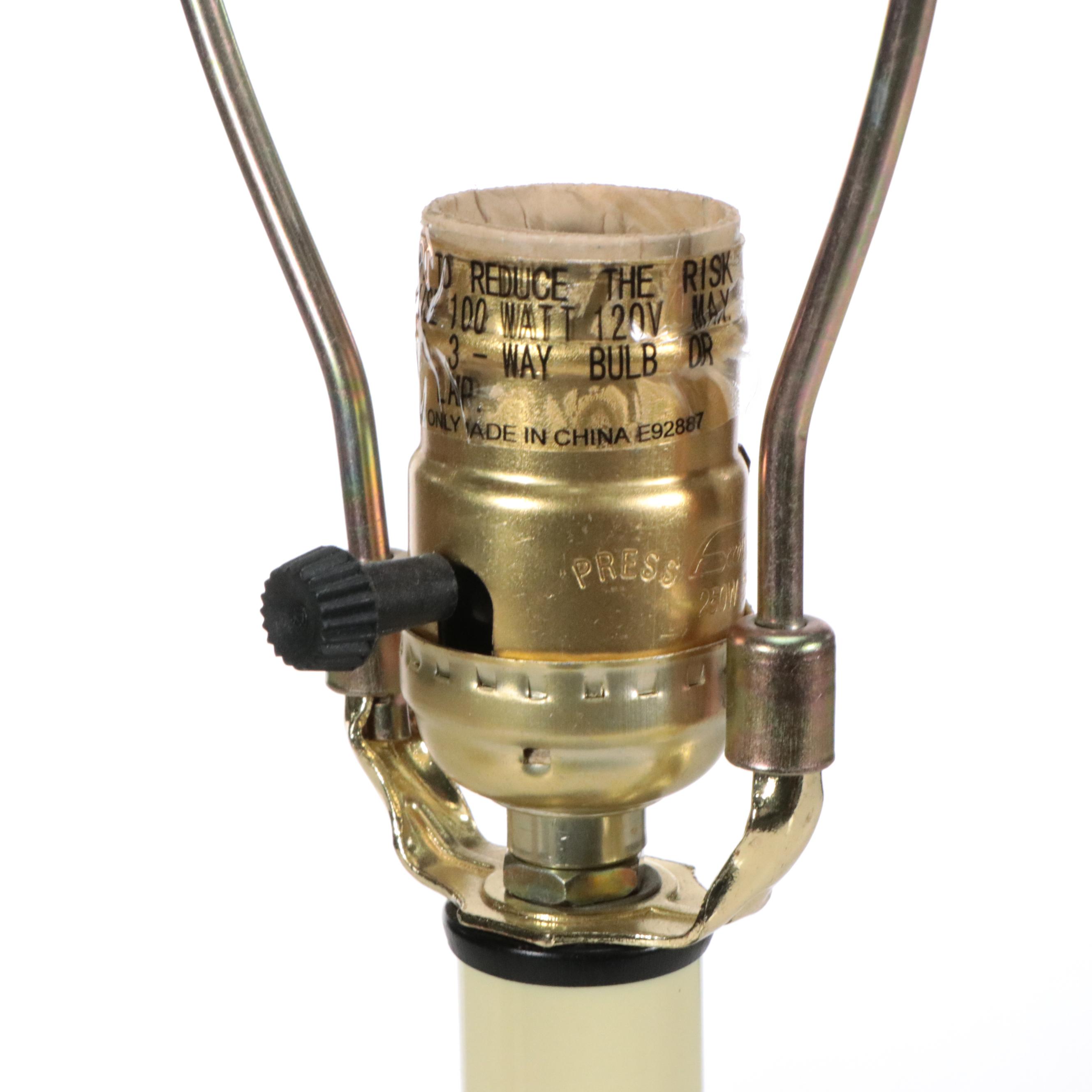 Gothic Revival Style Pad Foot and Scroll Foot Table Lamps with Custom ...