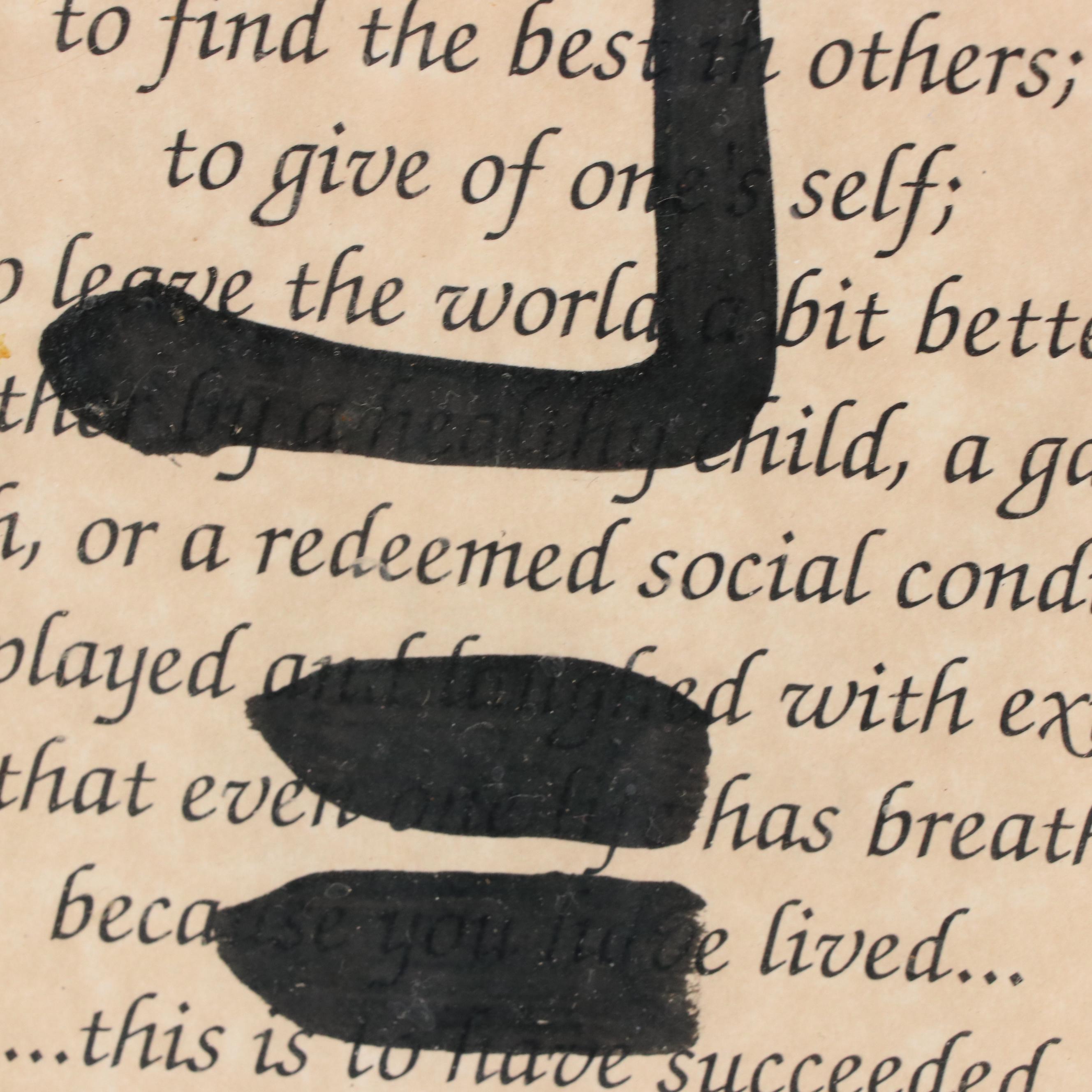 Peter Keil Abstract Acrylic Portrait Over Ralph Waldo Emerson “What is ...