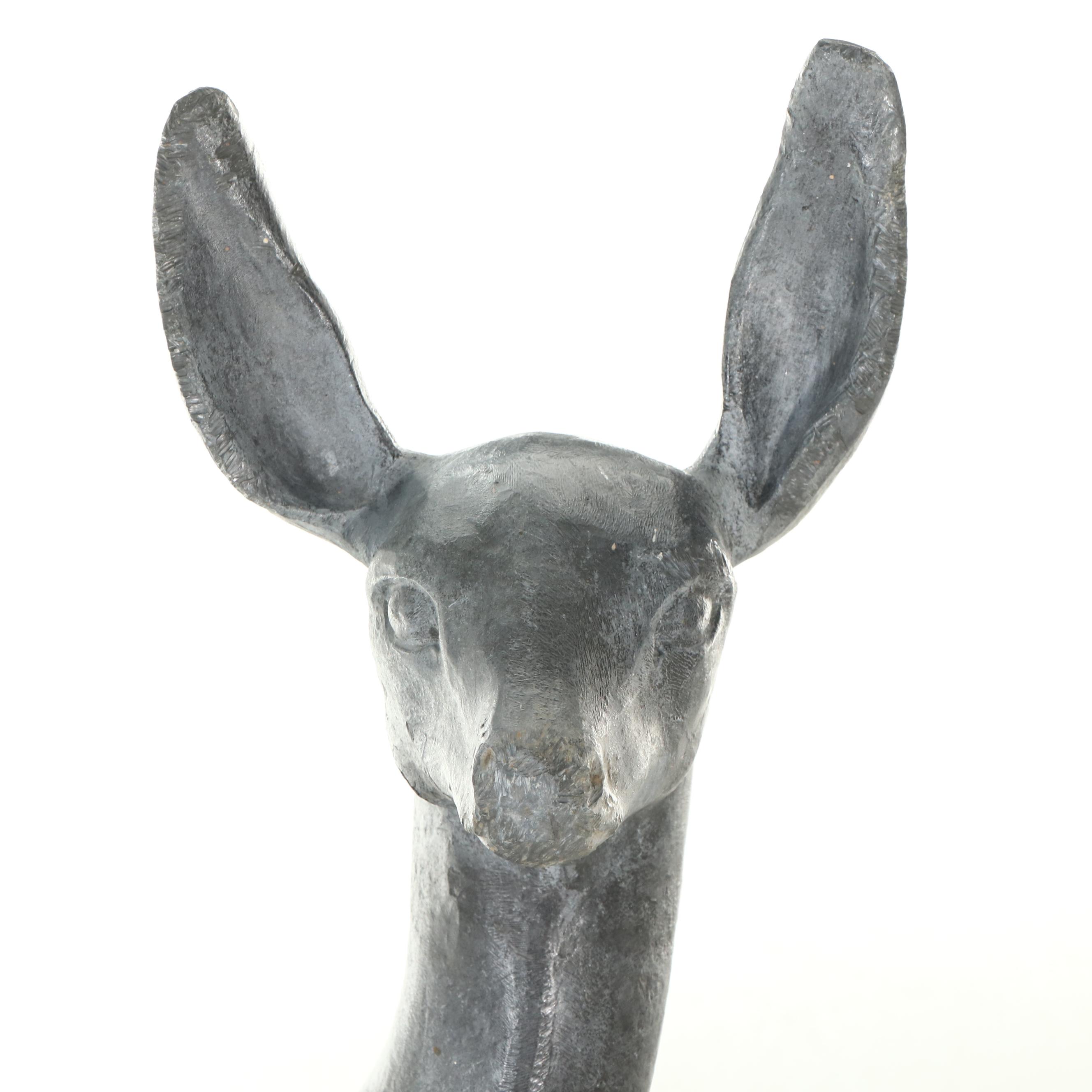 Cast Metal 3' Garden Statue of Doe | Everything But The House