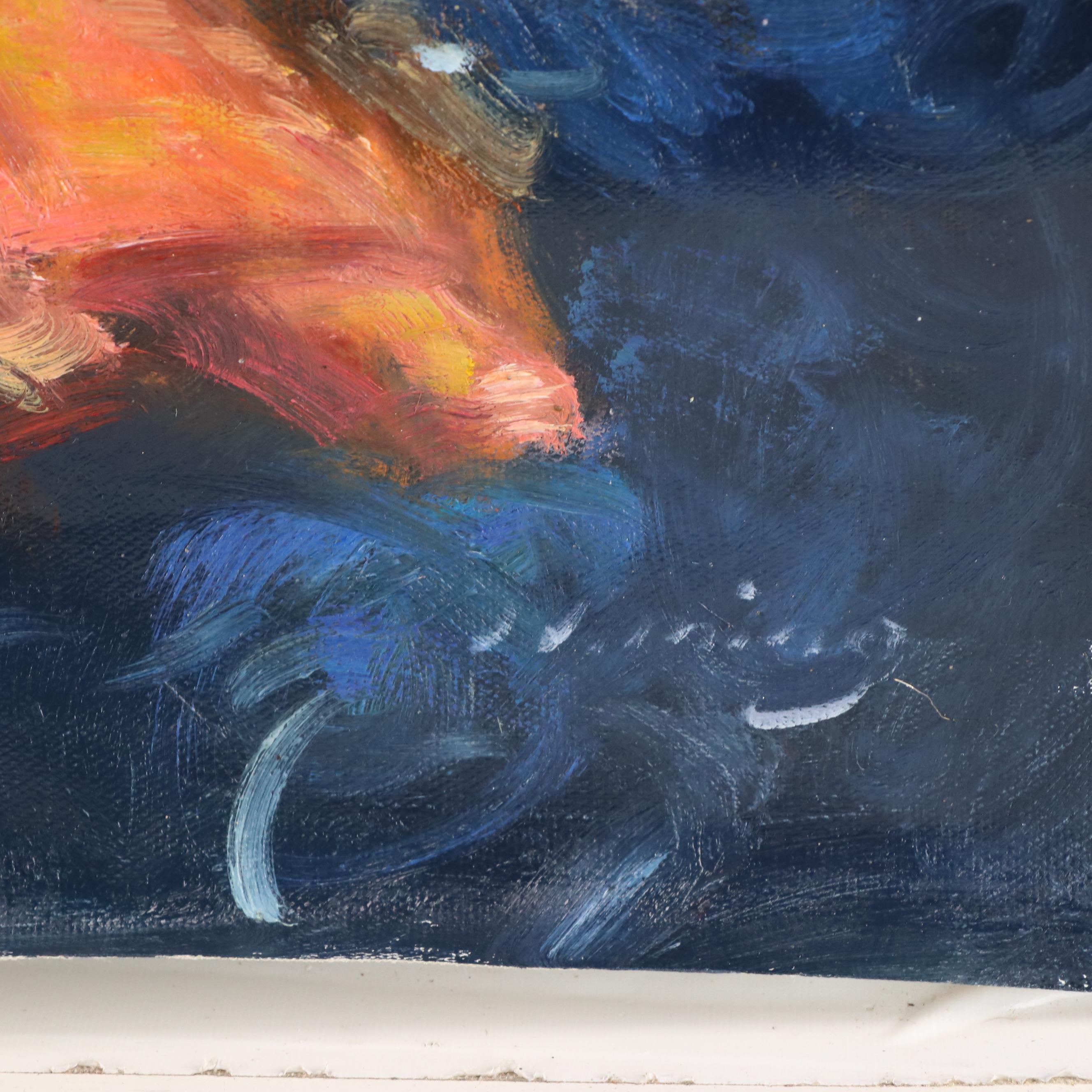 N. Ming Oil Painting of Fish, 21st Century | EBTH