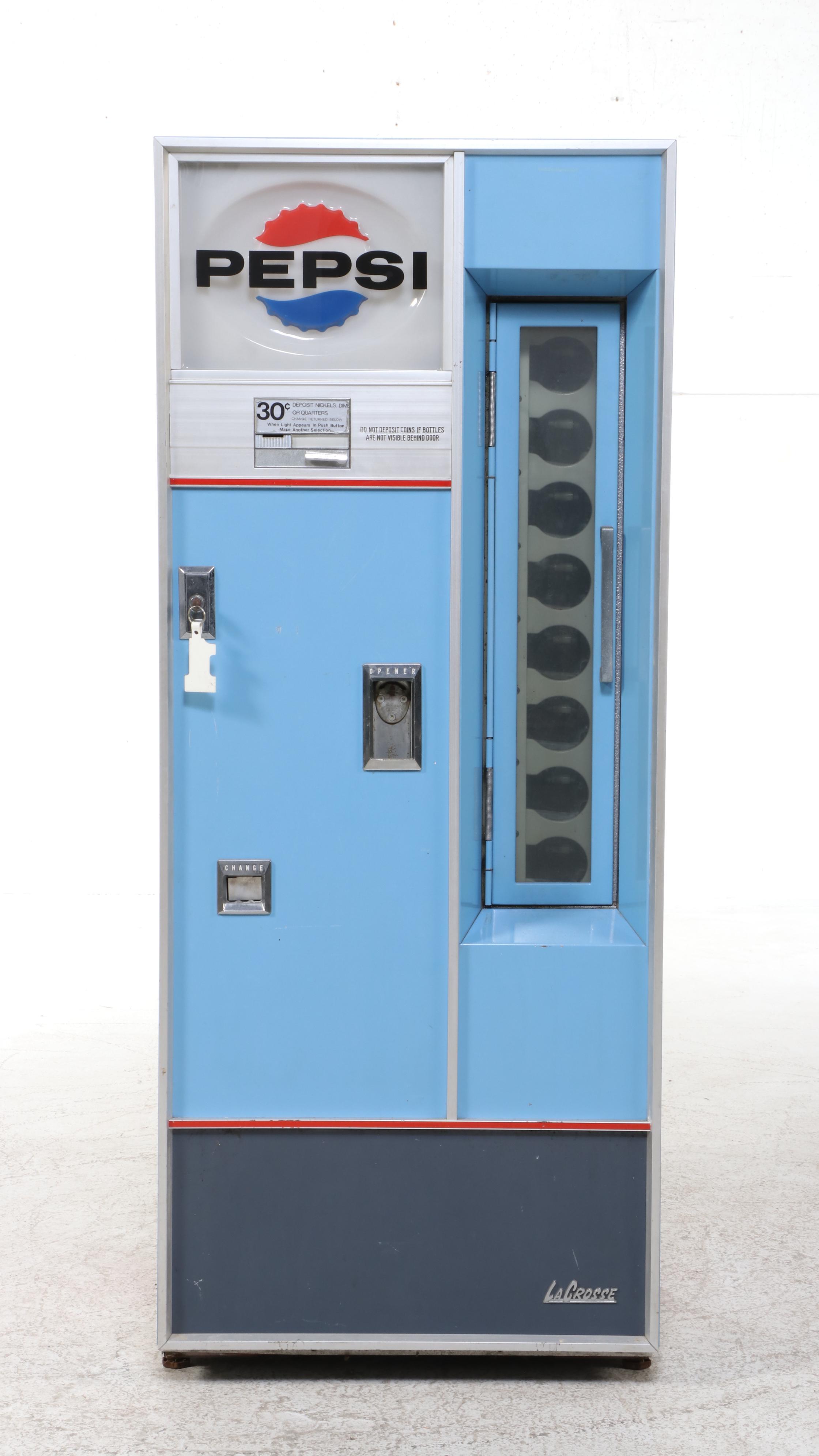 La Crosse Cooler Co. Pepsi Bottle Vending Machine, Mid to Late 20th ...