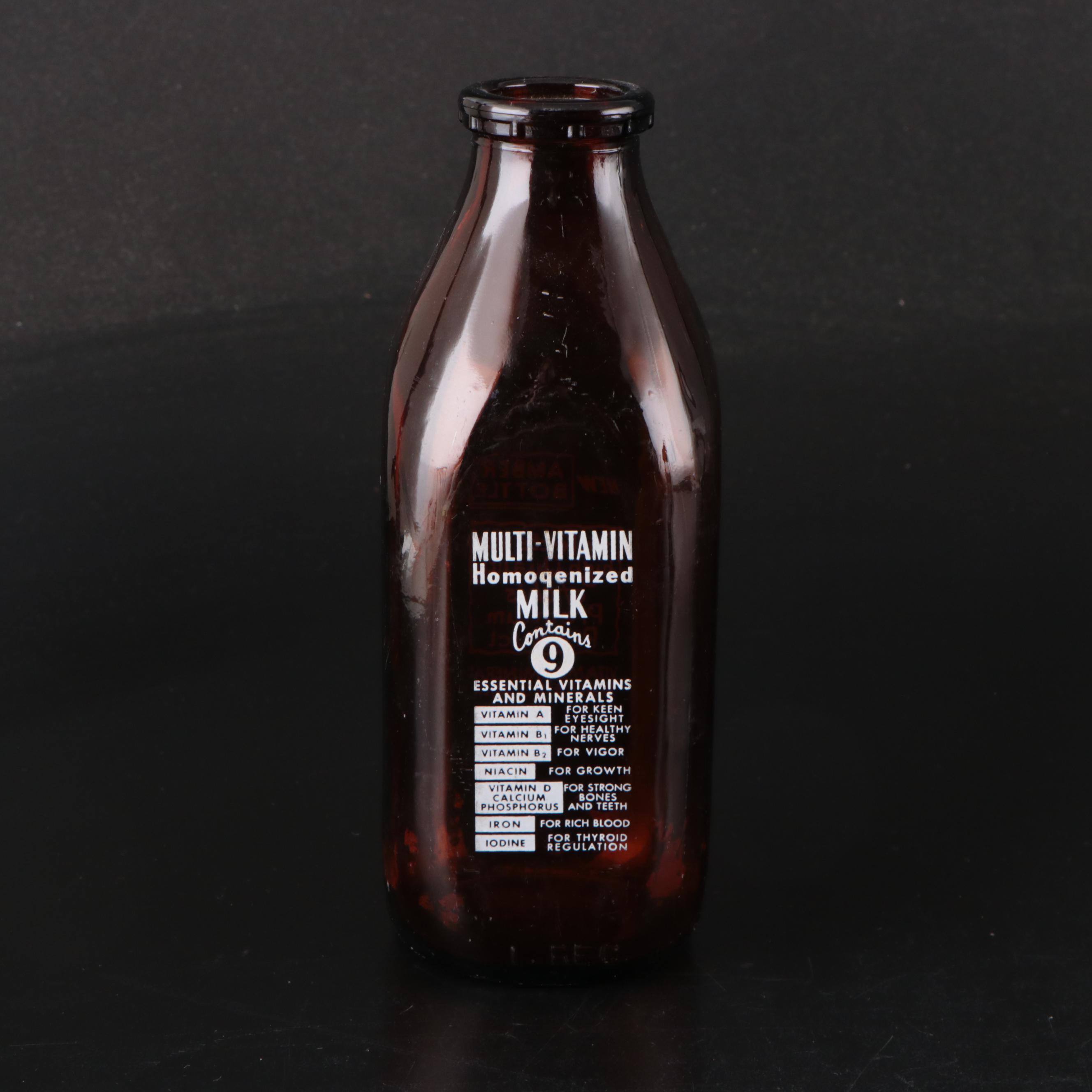 Stork Baby Feeding Bottle and Other Varied Milk Glasses, Mid 20th ...