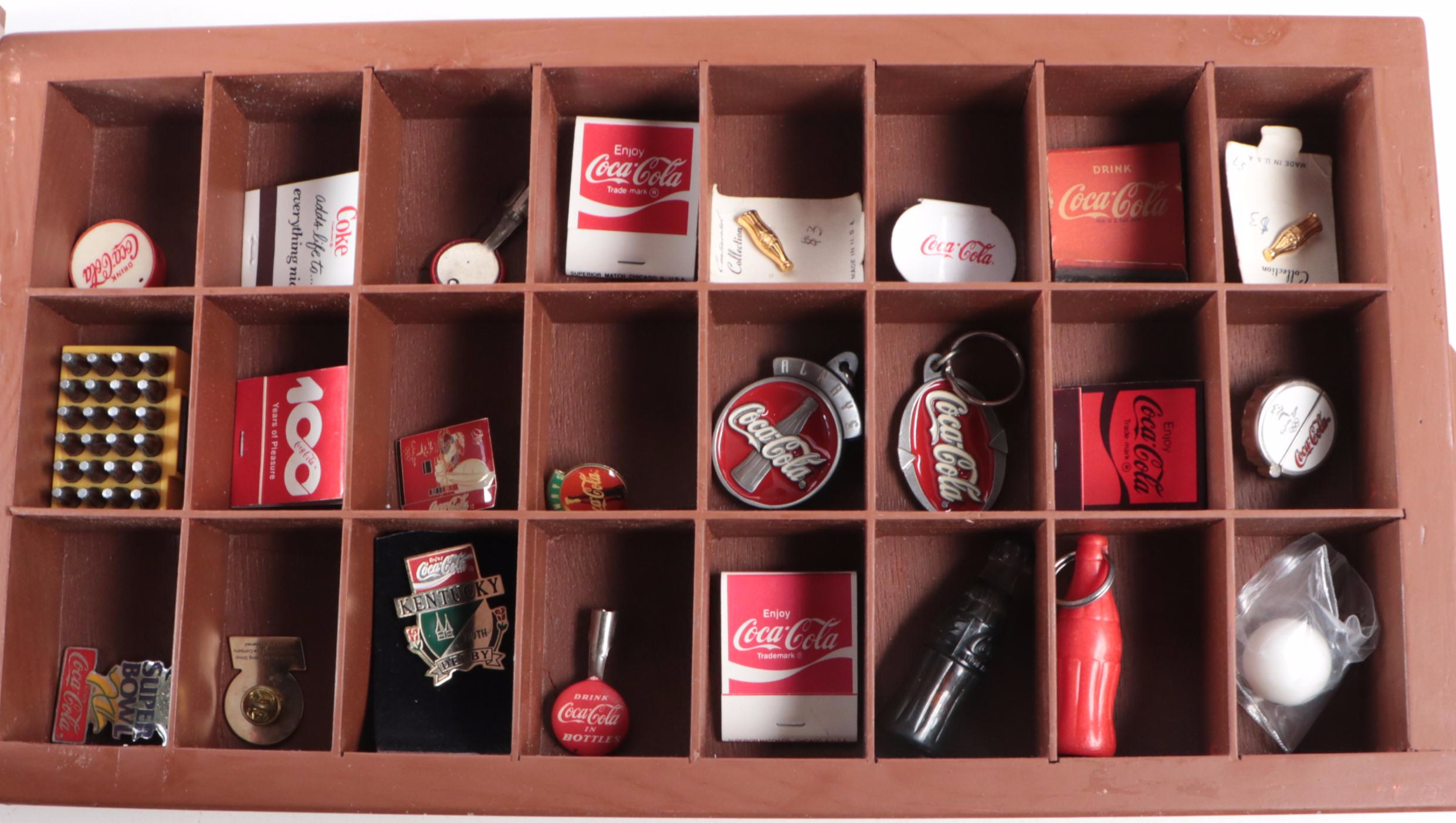 Wood Crate Wall Cabinet with Other Coca-Cola Themed Merchandise in ...