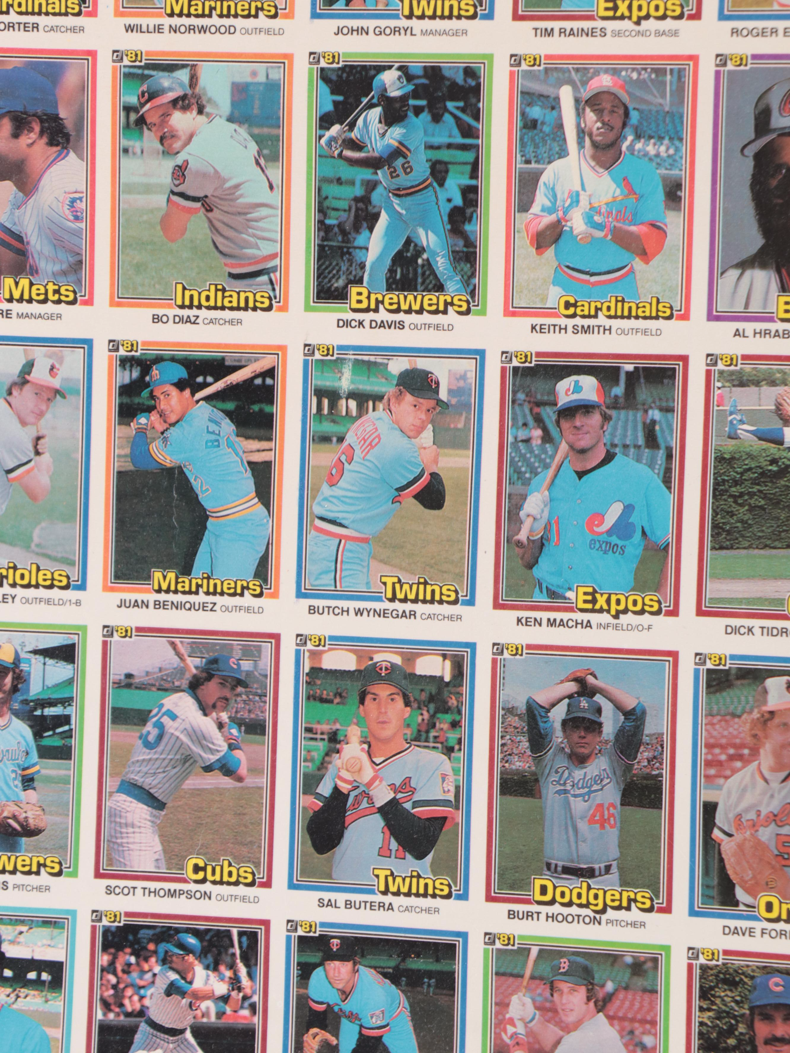 1987 Topps Baseball Card Complete Uncut Sheet Set and More | EBTH