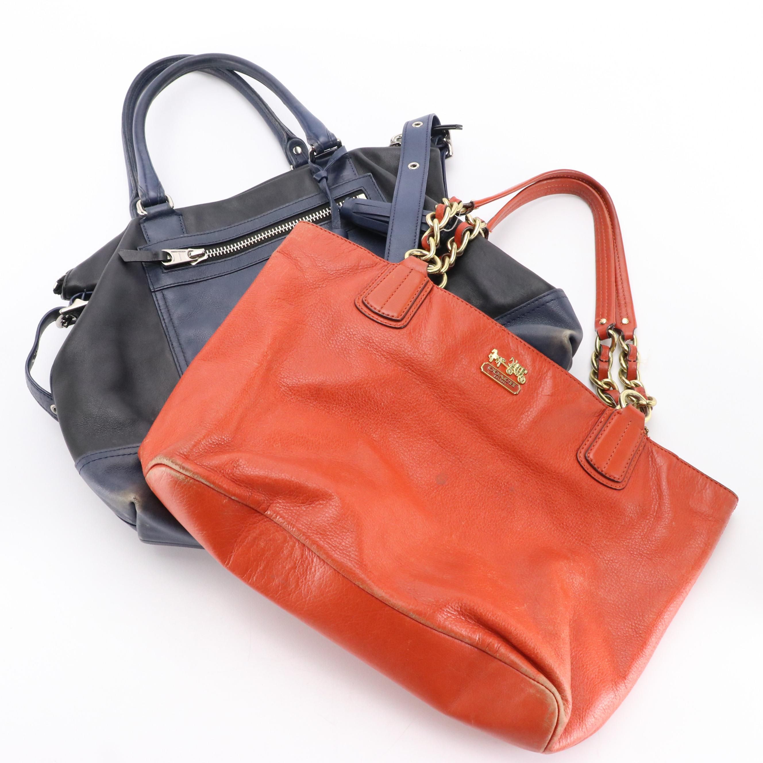 Coach Legacy Rory Two-Way and Madison Shoulder Bags in Blue and Orange ...