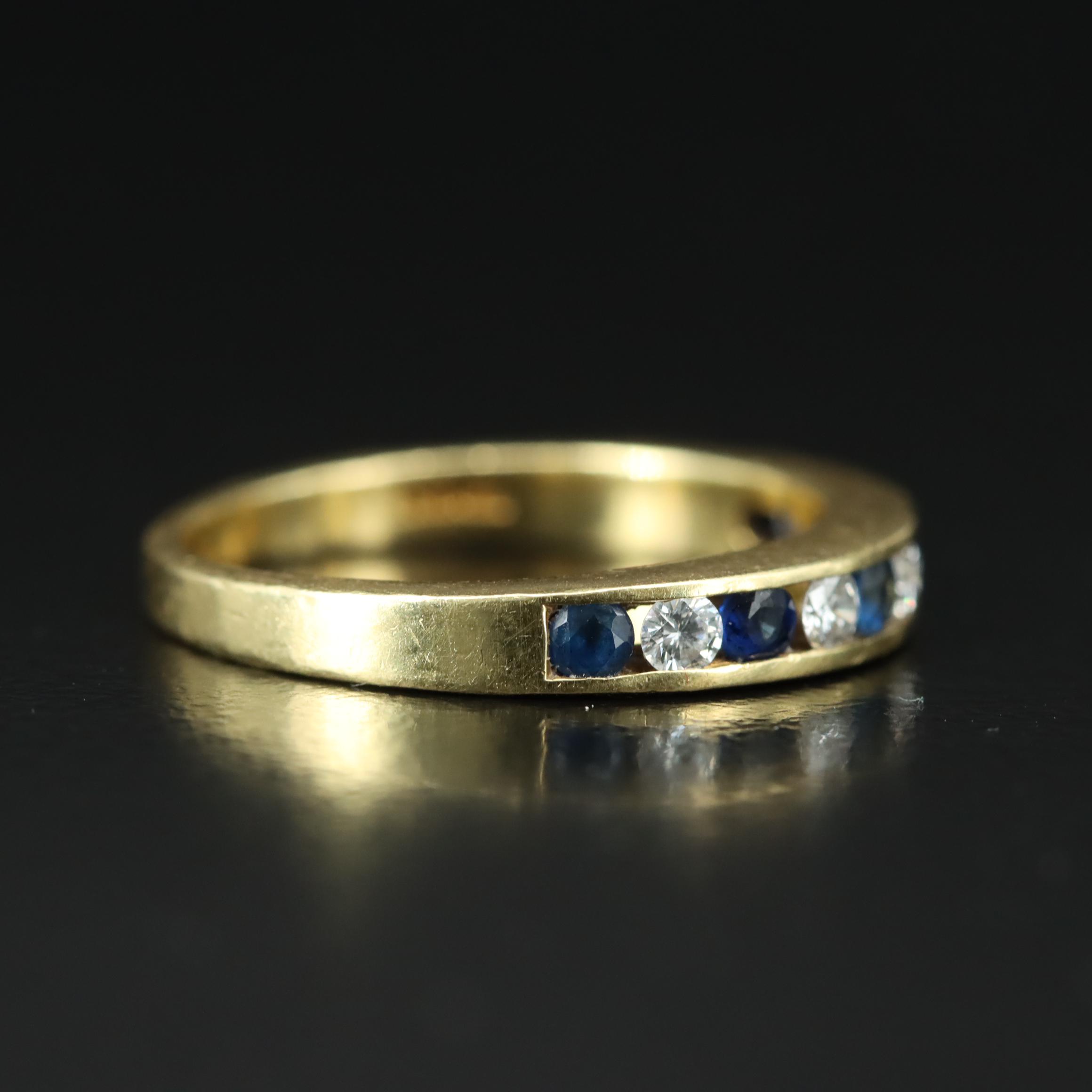 Tiffany & Co. 18K Sapphire and Diamond Channel Ring | EBTH