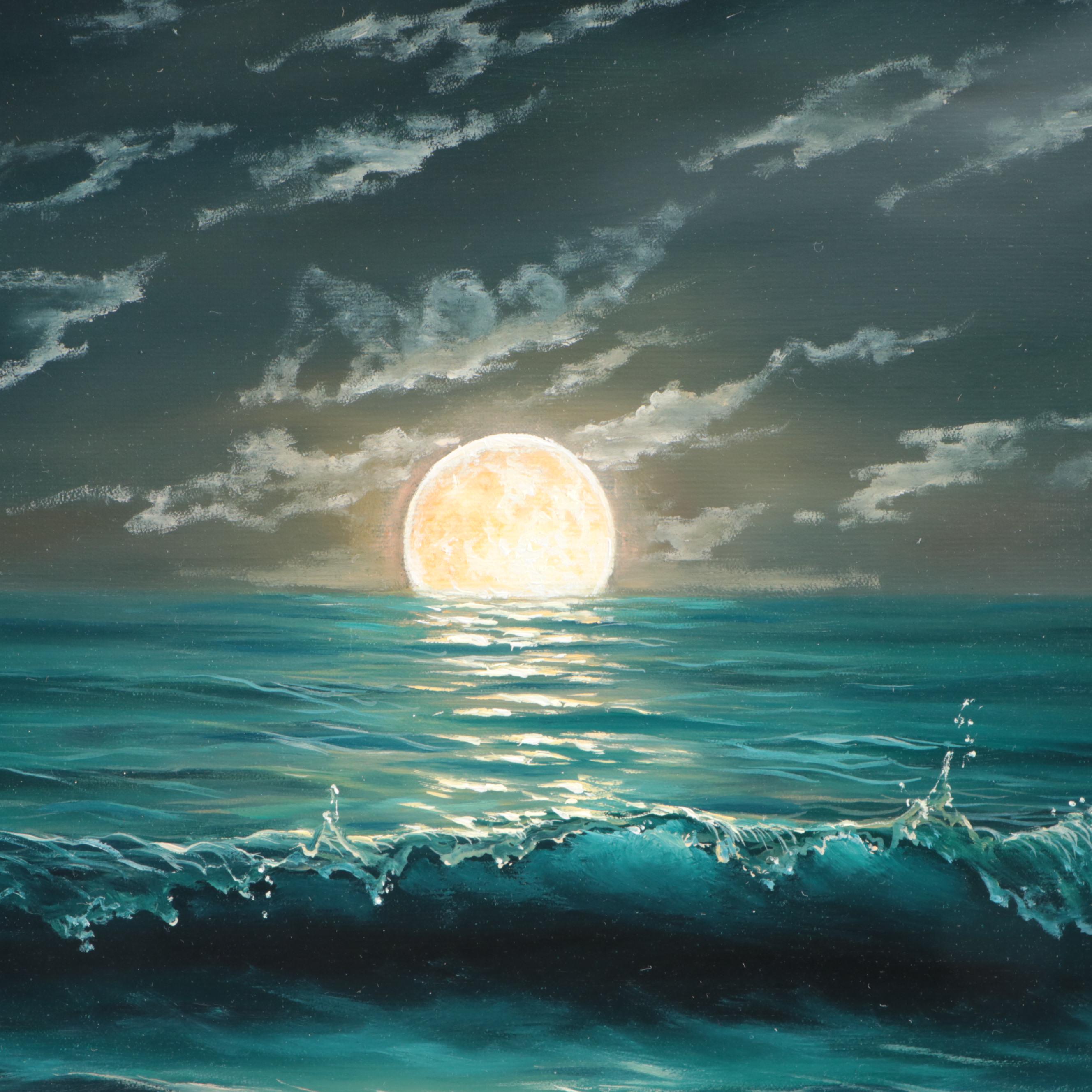 Jevgenijus Litvinas Oil Painting "Moonlight," 2023 | Everything But The ...
