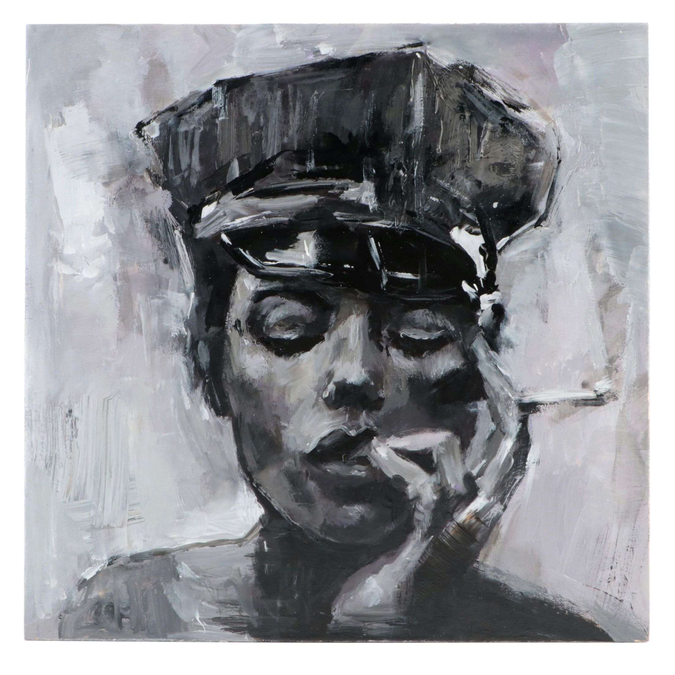 Agnes Rey Mixed Media Portrait Painting, 2024 | EBTH