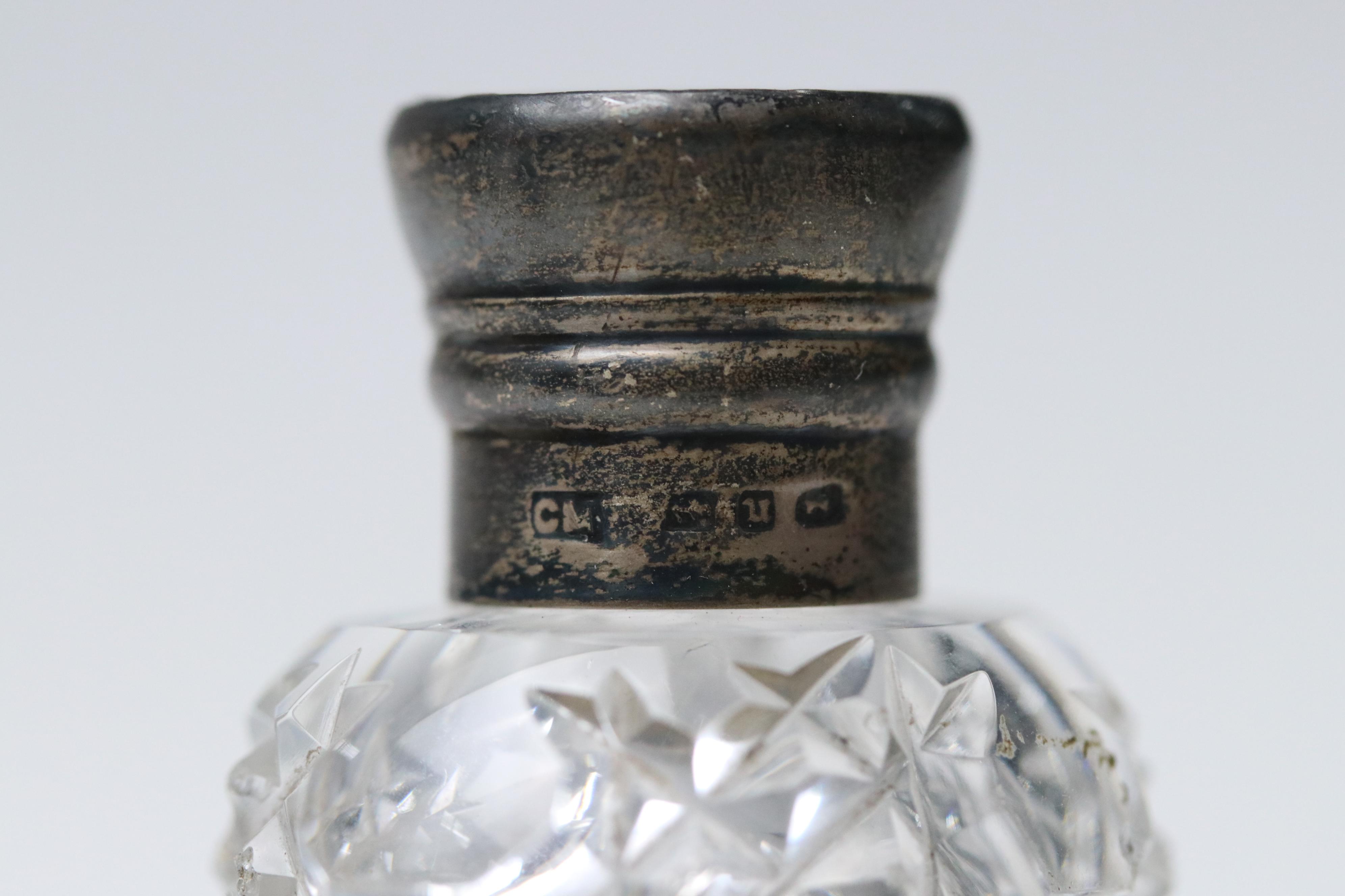 Sterling Silver Lidded Cut Glass Vinaigrette Bottles, Late 19th/ Early ...