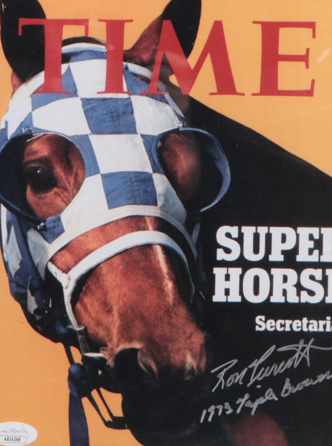 Ron Turcotte Signed “TIME” Magazine Print Featuring Secretariat, JSA | EBTH