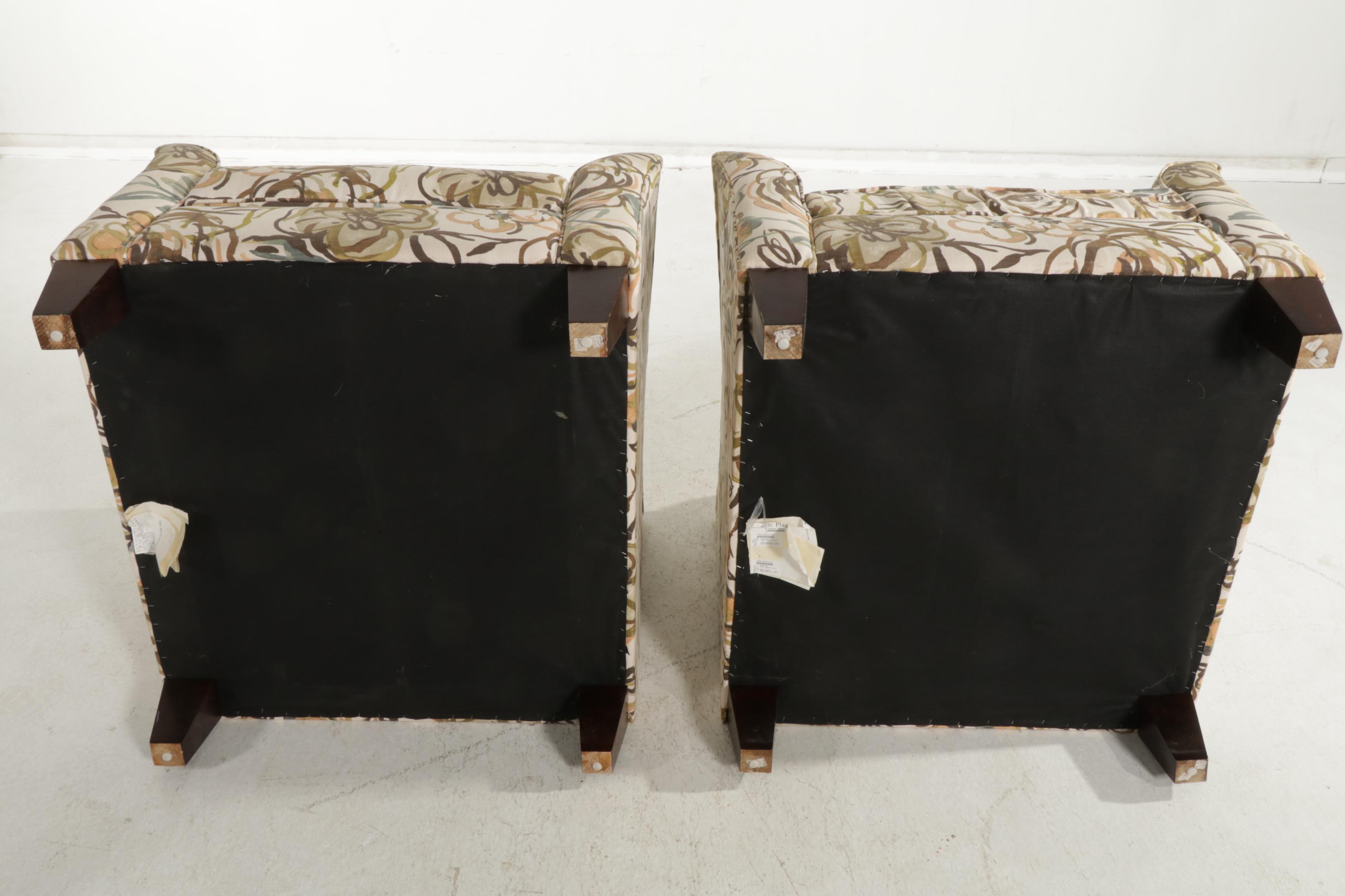 Klaussner Furniture Upholstered Armchairs, Pair, 2014 | EBTH