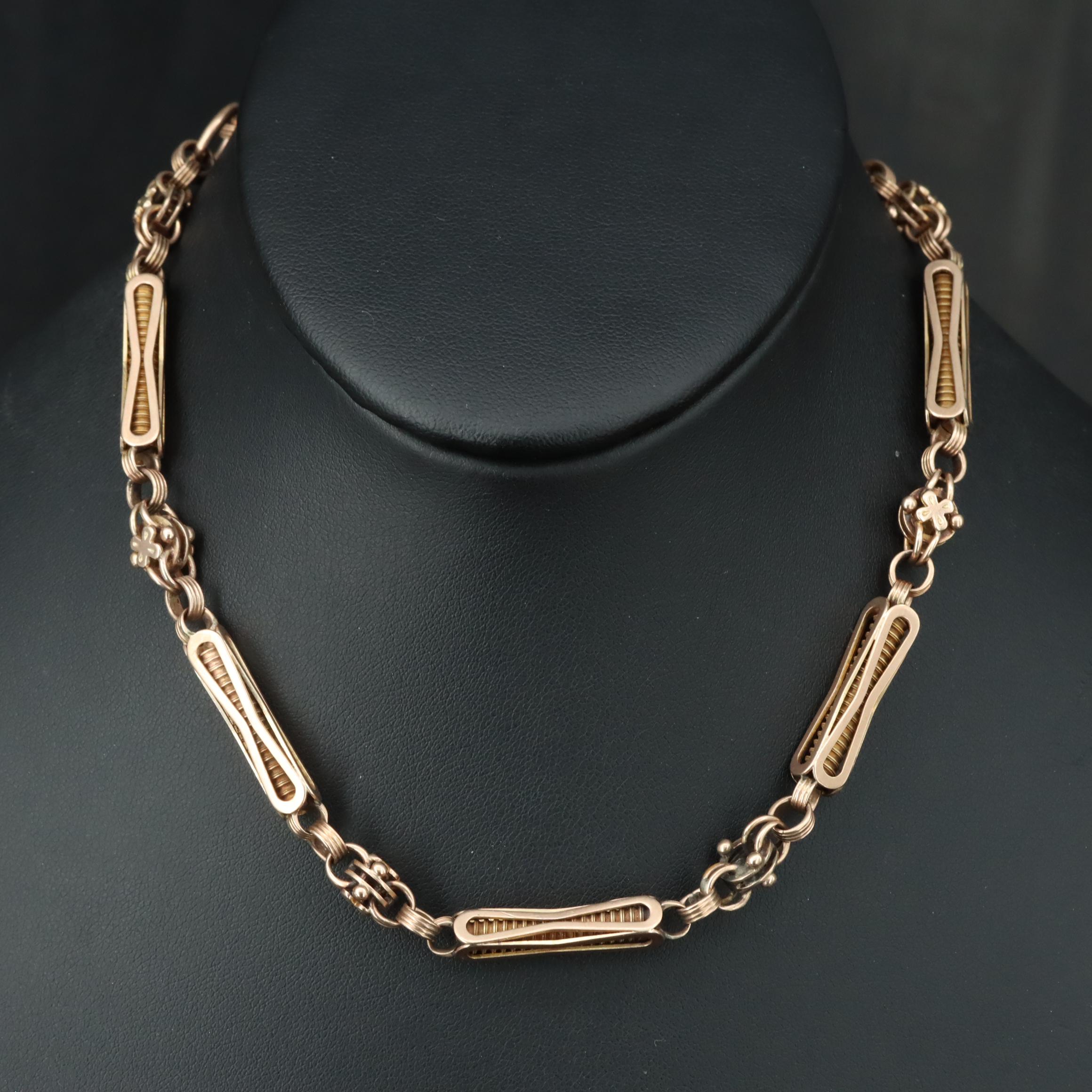 Antique 9K Gold Fob Chain | EBTH