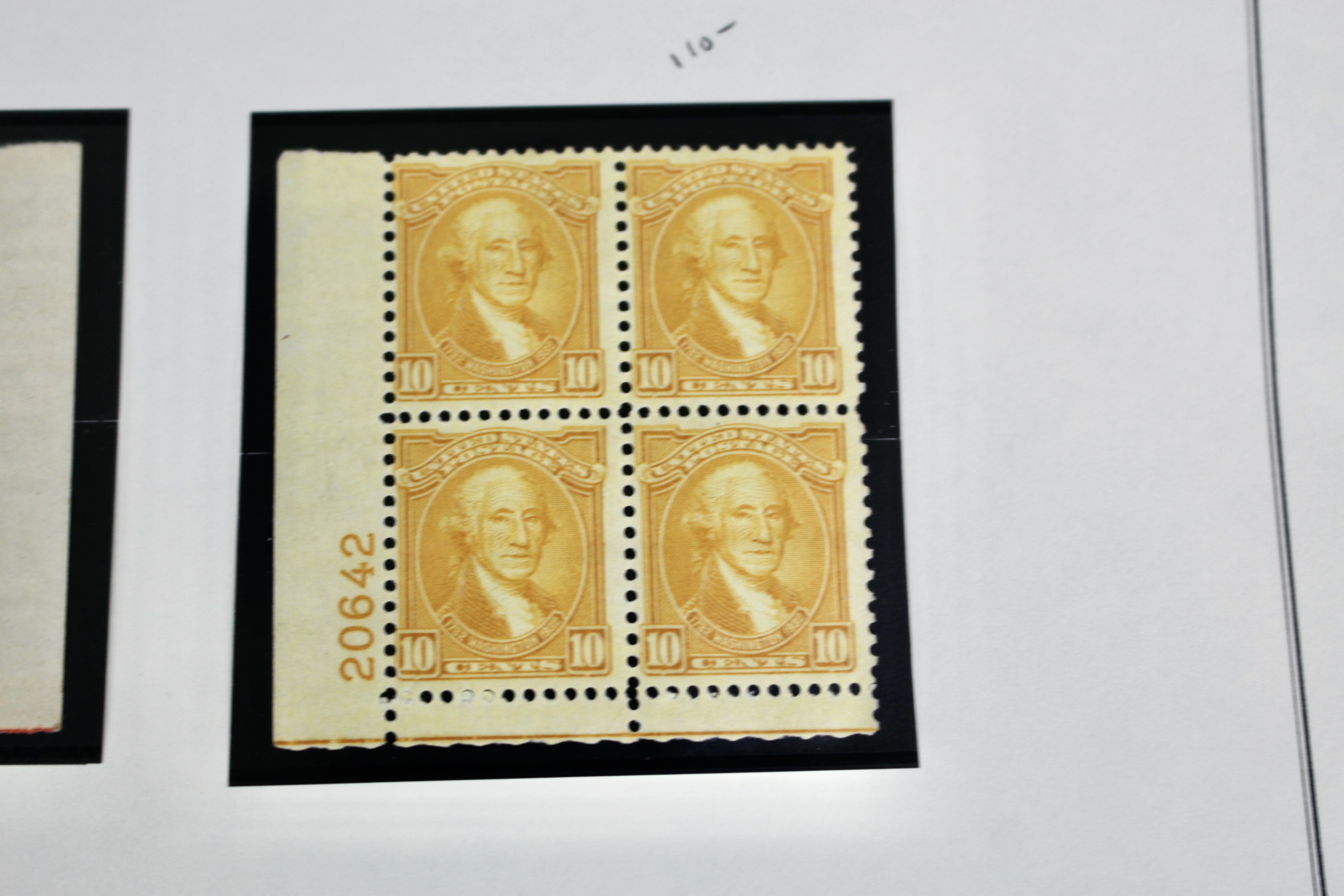 1932 Washington Bicentennial Postage Stamp Plate Block Set, Mint ...