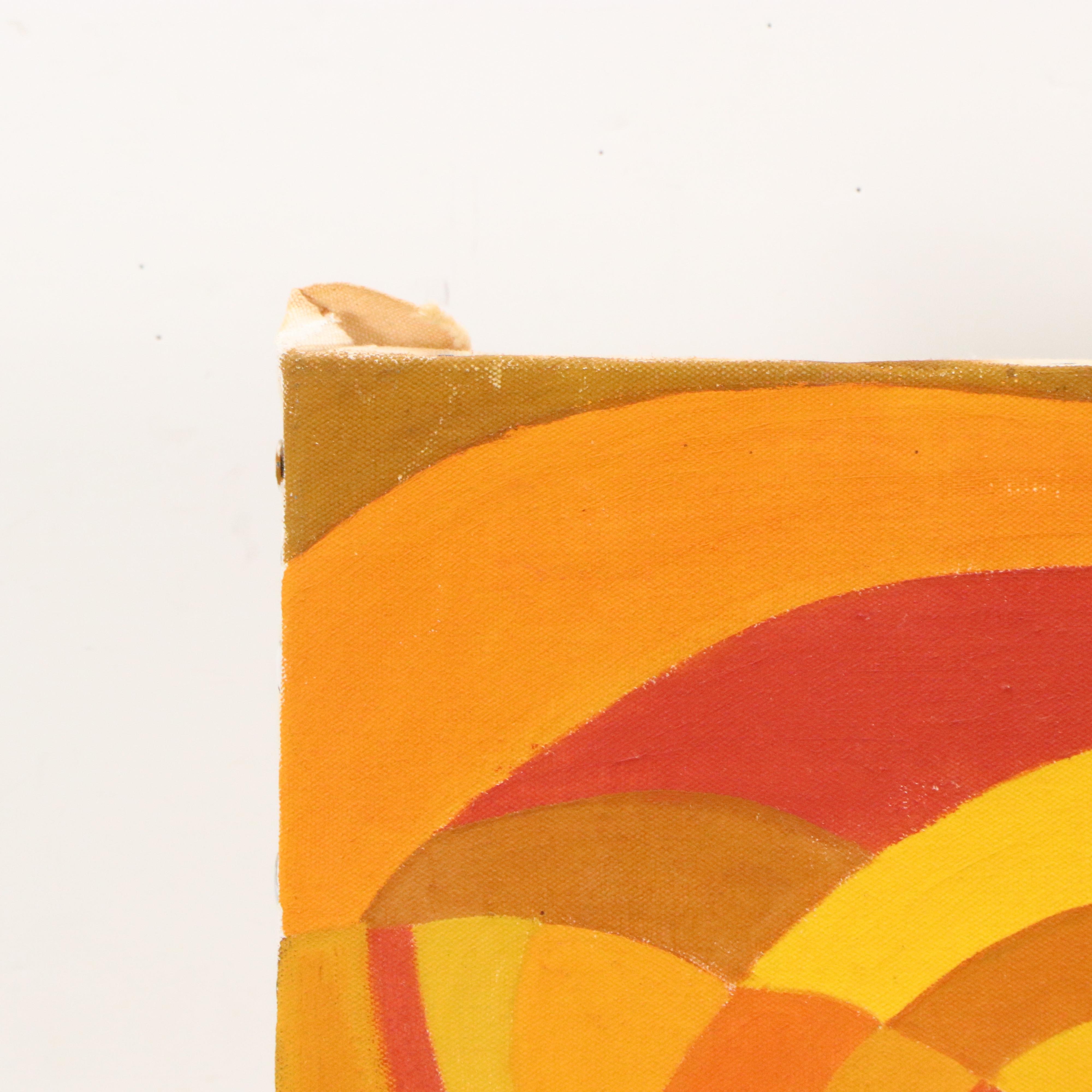 Norma Jean Bruckner Oil Painting of Abstract Cat, 1967 | Everything But ...