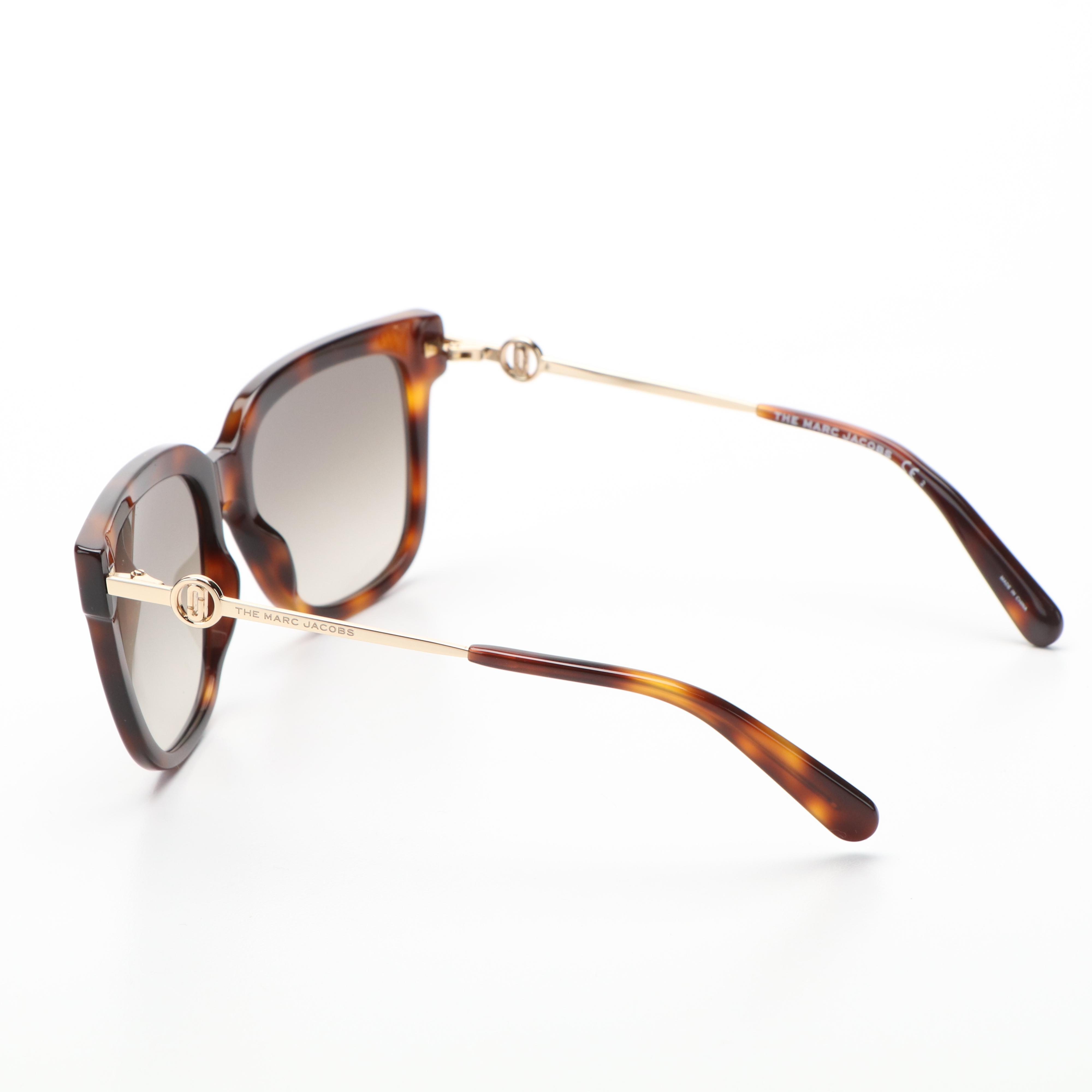 Marc Jacobs 580/S Tortoise Shell Square Sunglasses with Case | EBTH