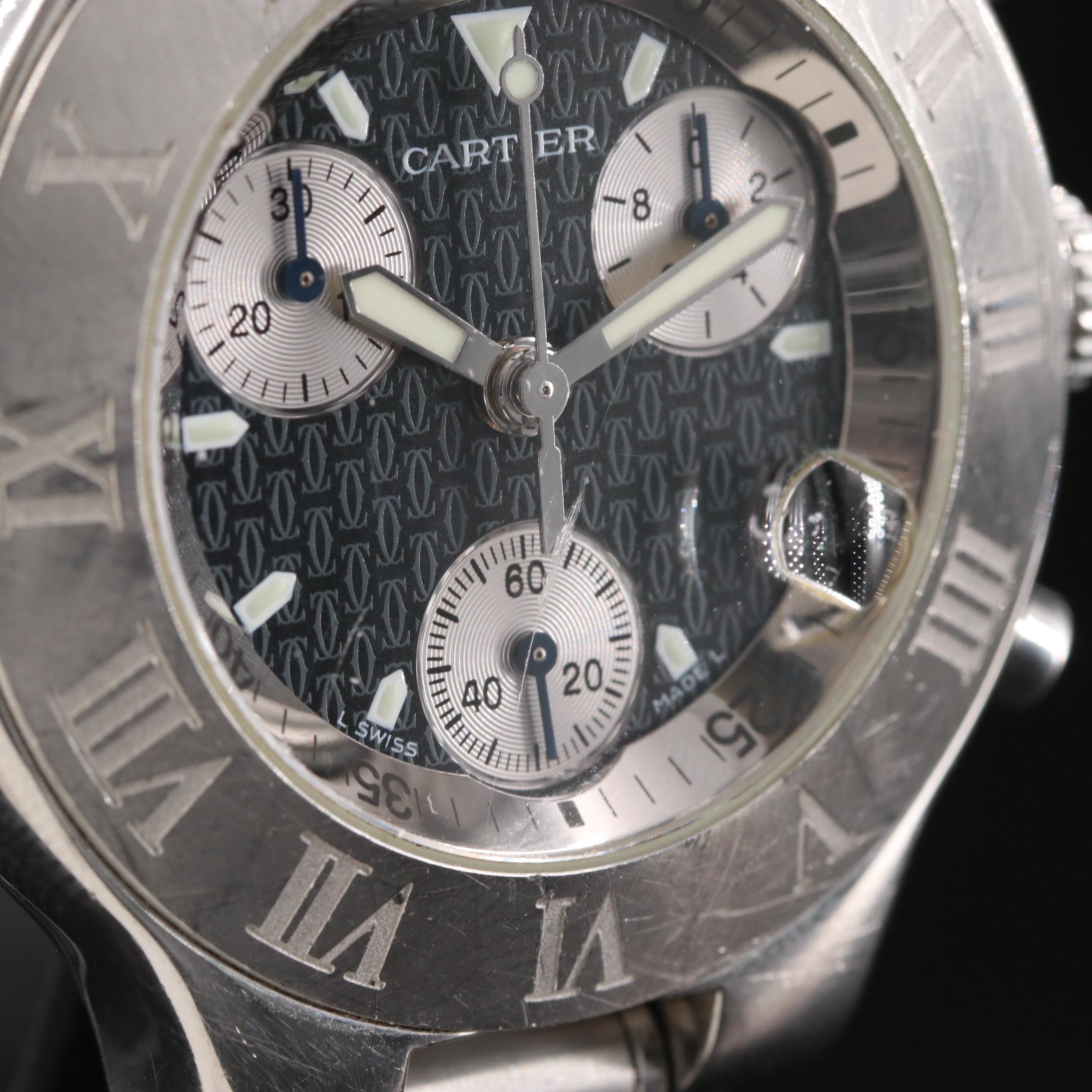 Cartier Chronoscaph 21 Stainless Steel Quartz Watch | EBTH