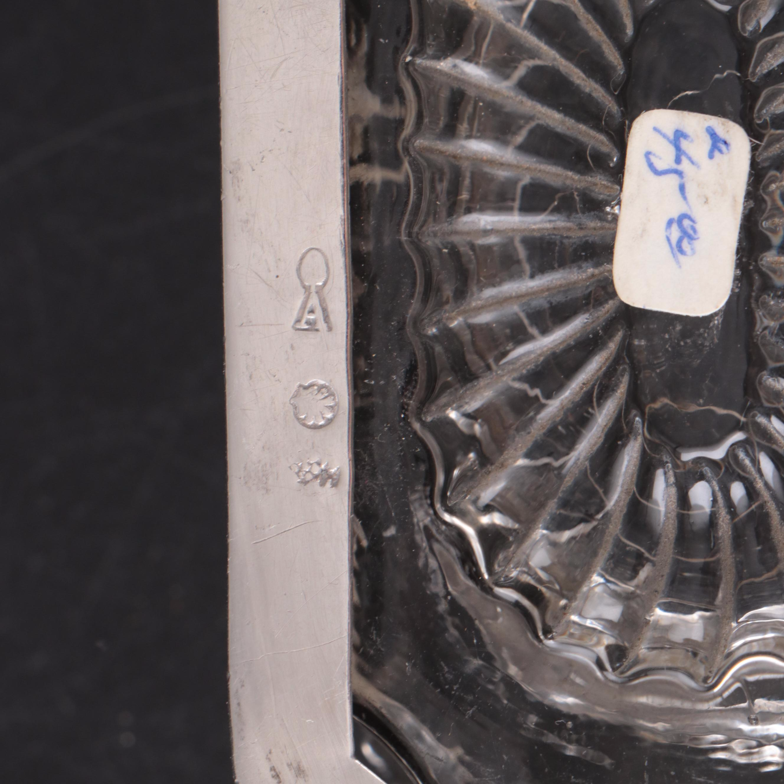 German Hanau 800 Silver Bud Vase and Dish Holder with More Metal Table ...