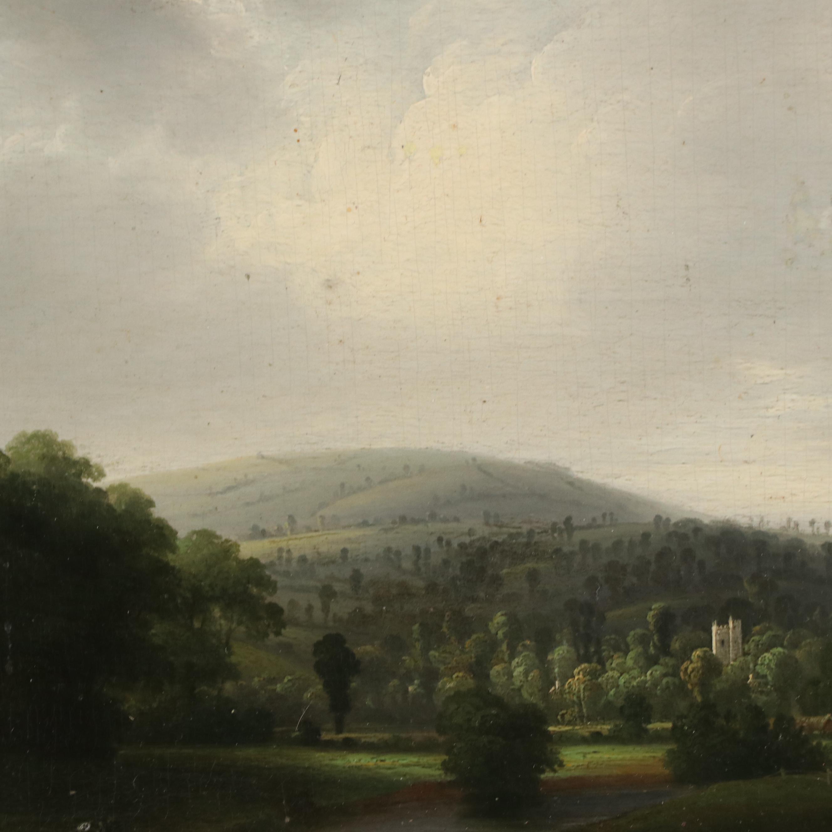 Attributed to John Wallace Tucker River Landscape Oil Painting, 19th ...