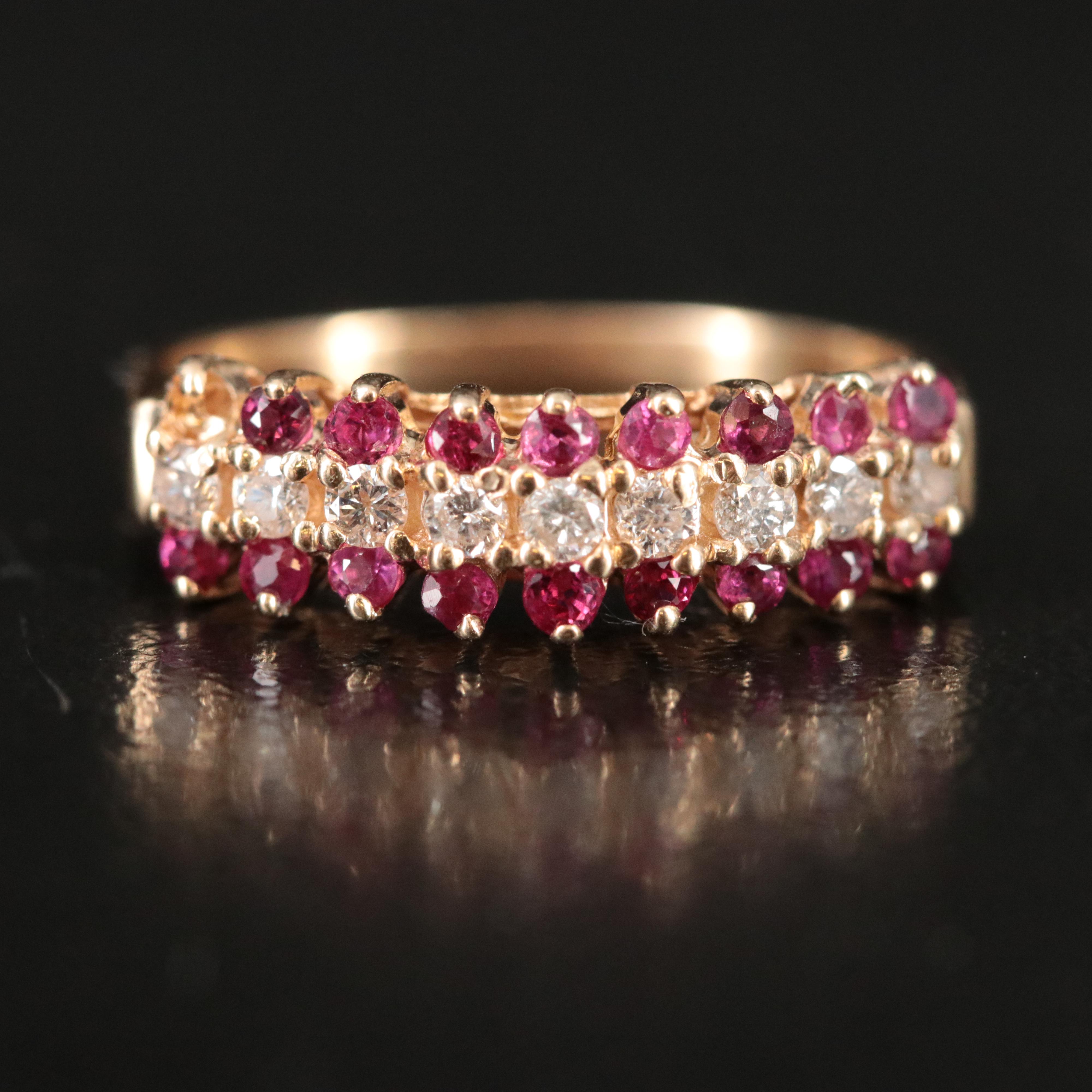 14K Diamond and Ruby Ring | EBTH