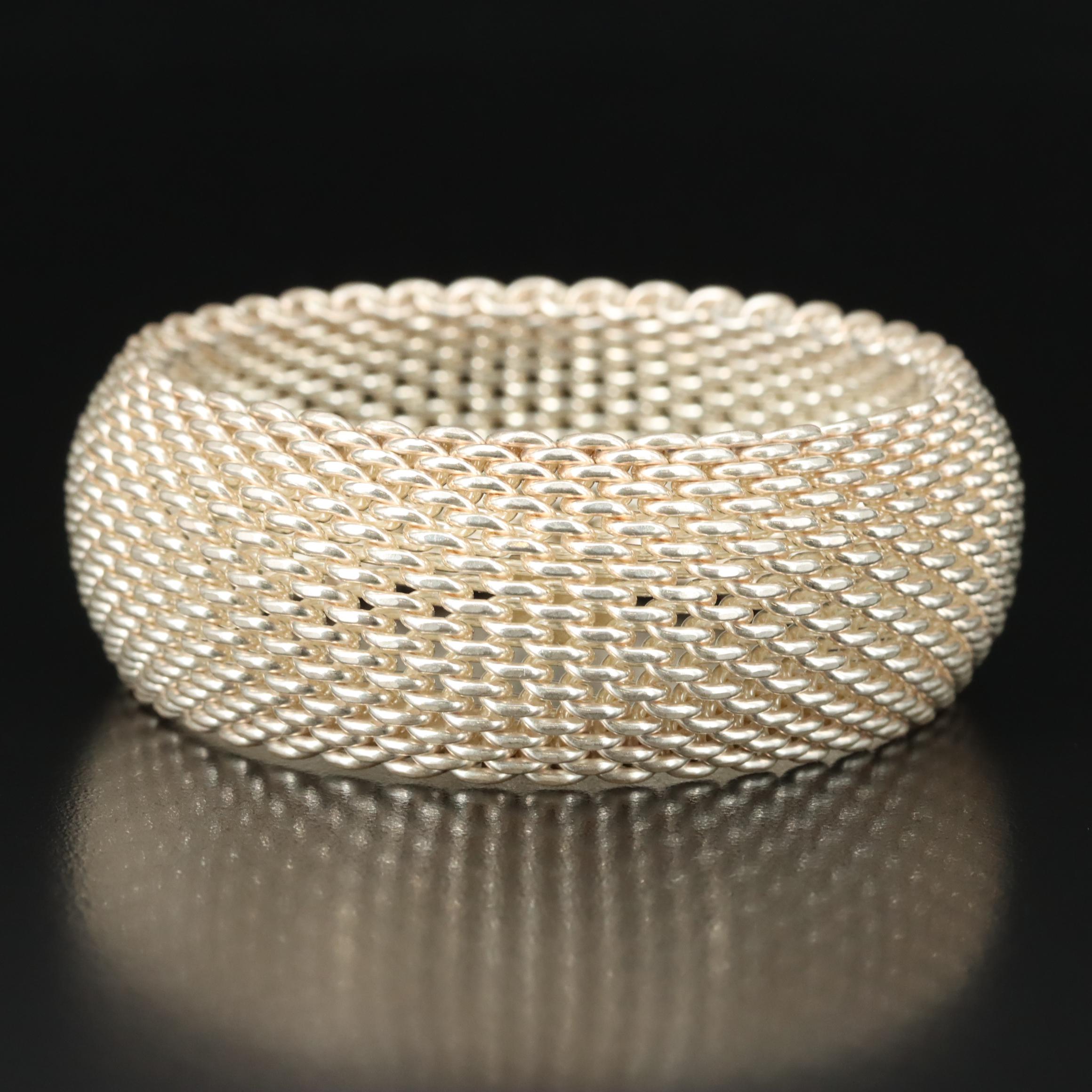 Tiffany & Co. Somerset Sterling Mesh Bangle Bracelet | EBTH