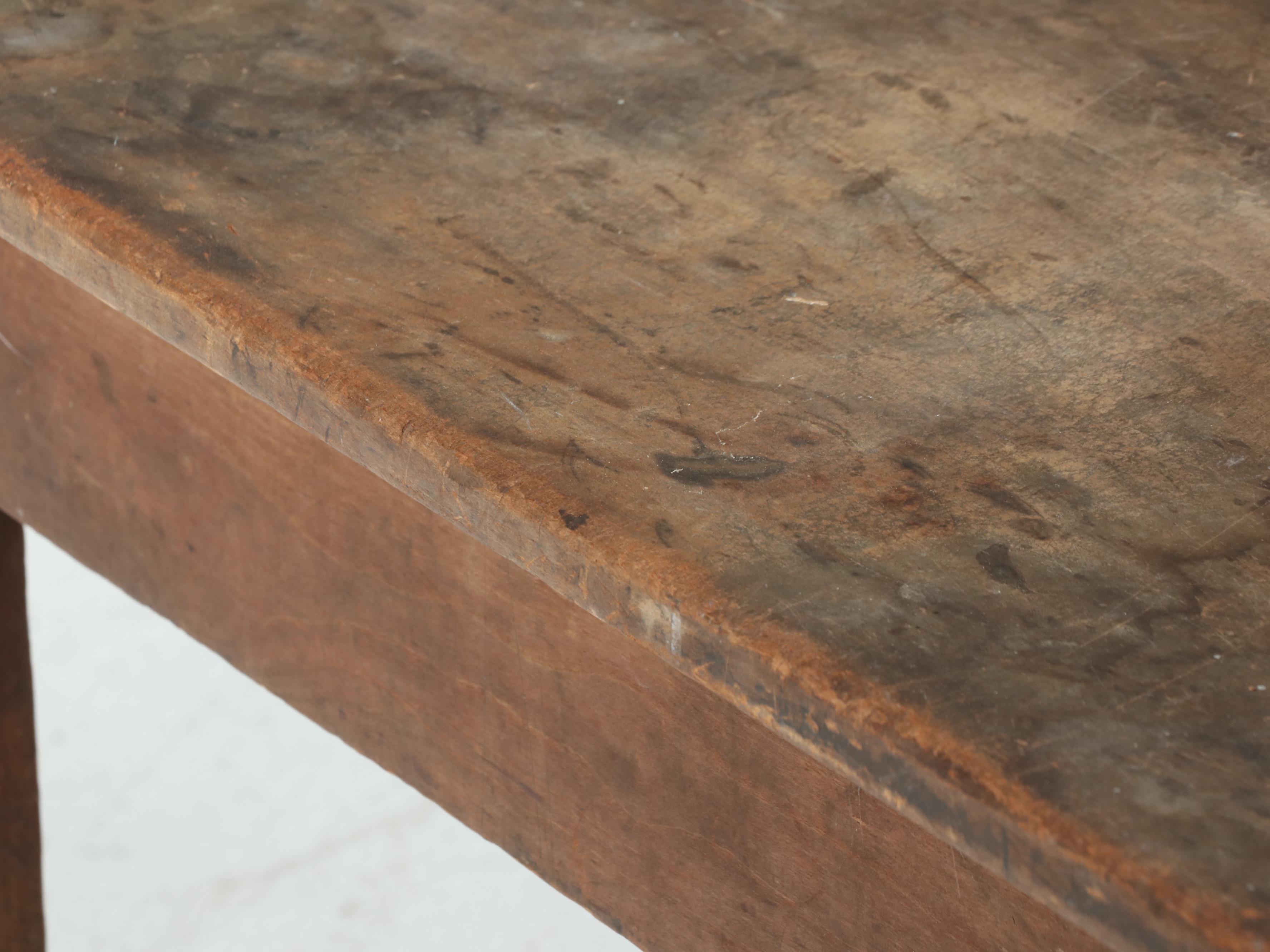 American Primitive Cherrywood and Poplar Work Table, 19th Century | EBTH