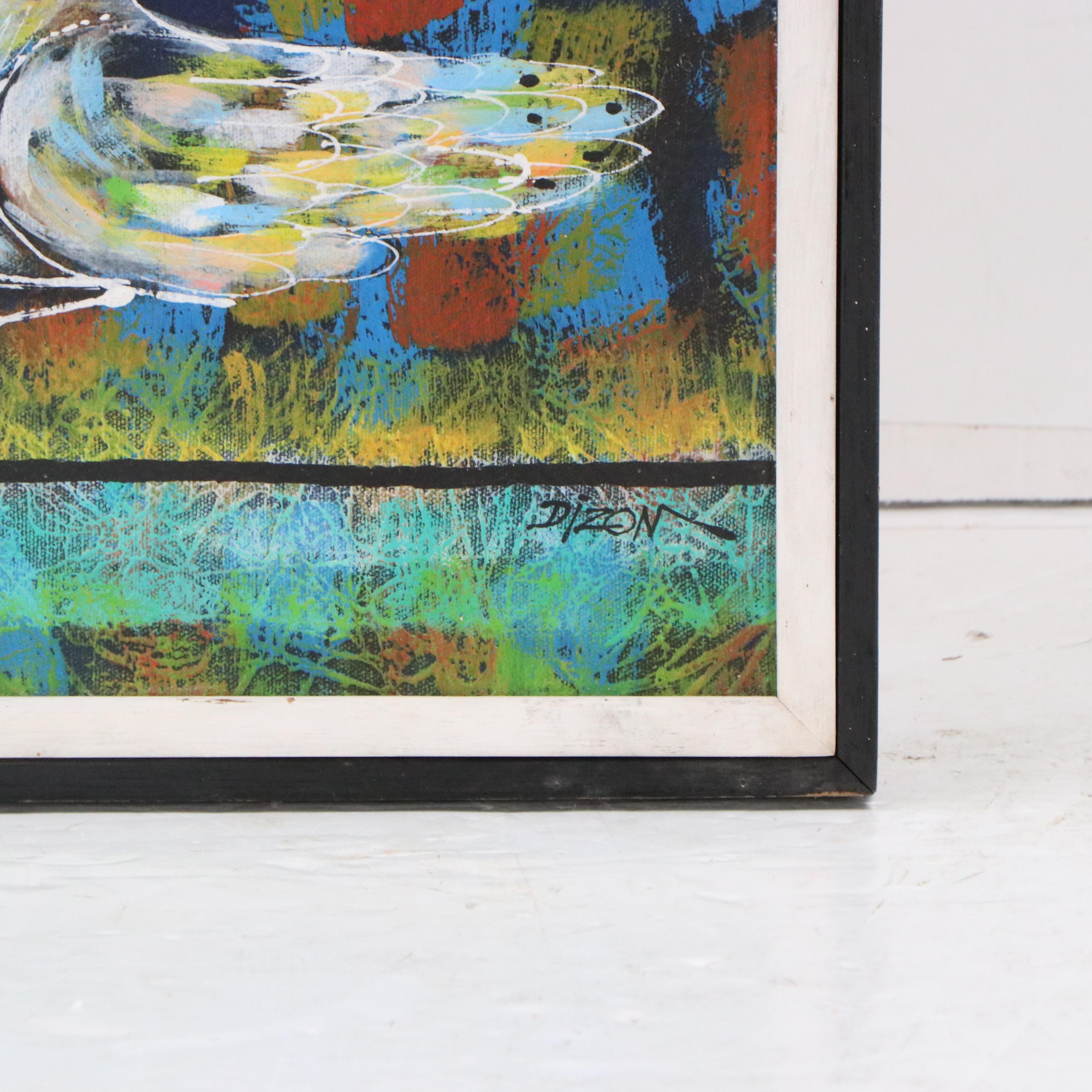 Boy Dizon Oil Painting of Doves, 20th Century | EBTH