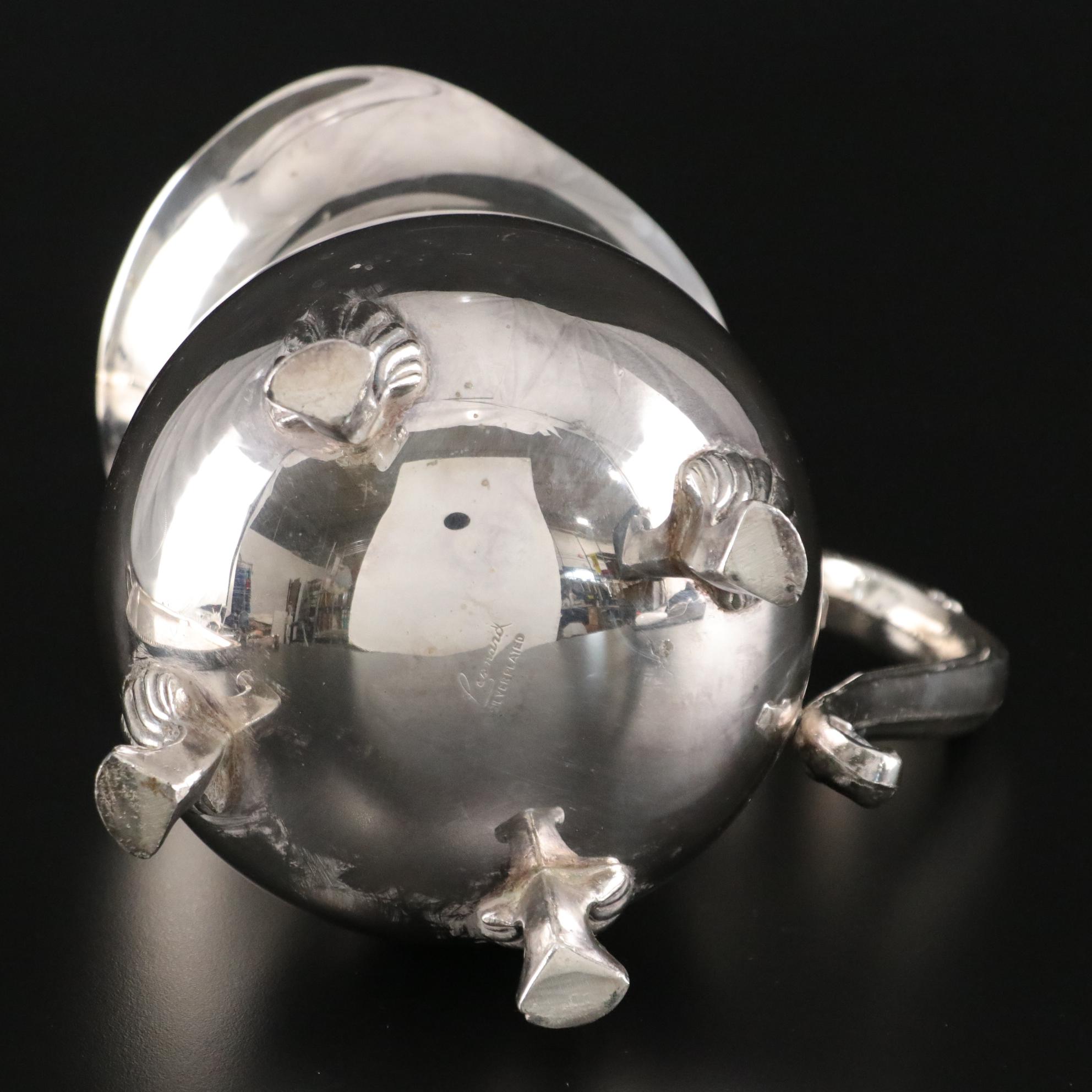 Sterling Silver Fruit Bowl with Silver Plate Serveware | EBTH