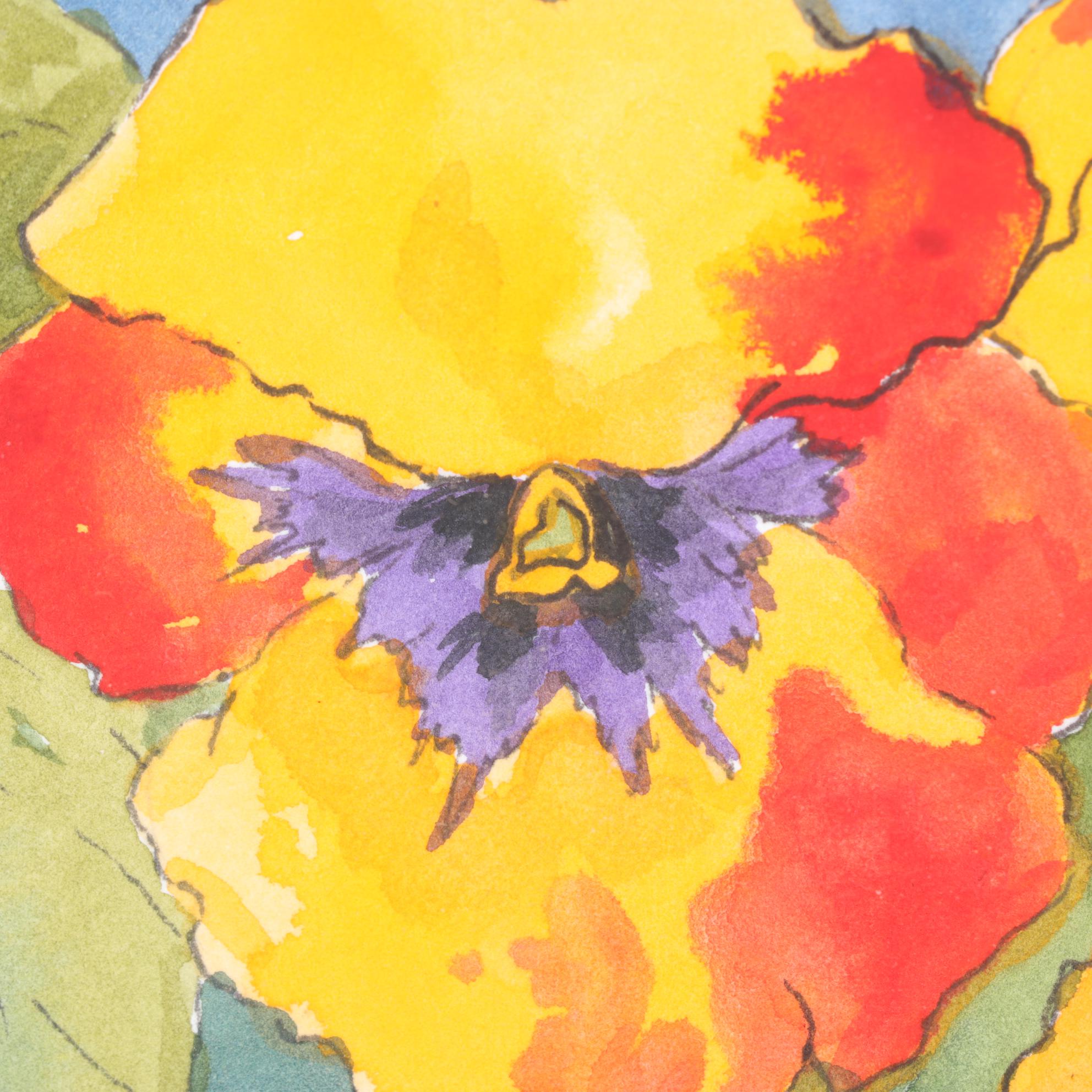 Lin Street Floral Watercolor Painting | EBTH