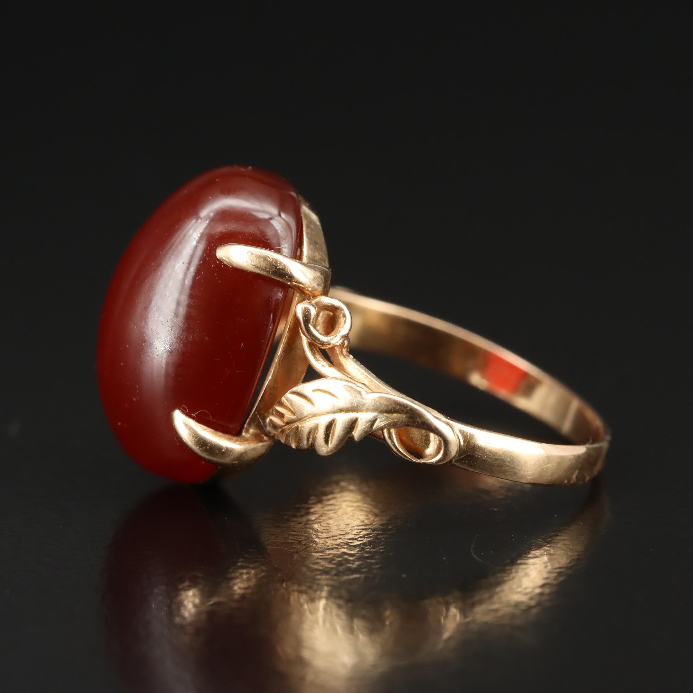 Vintage 14K Sard Ring | EBTH