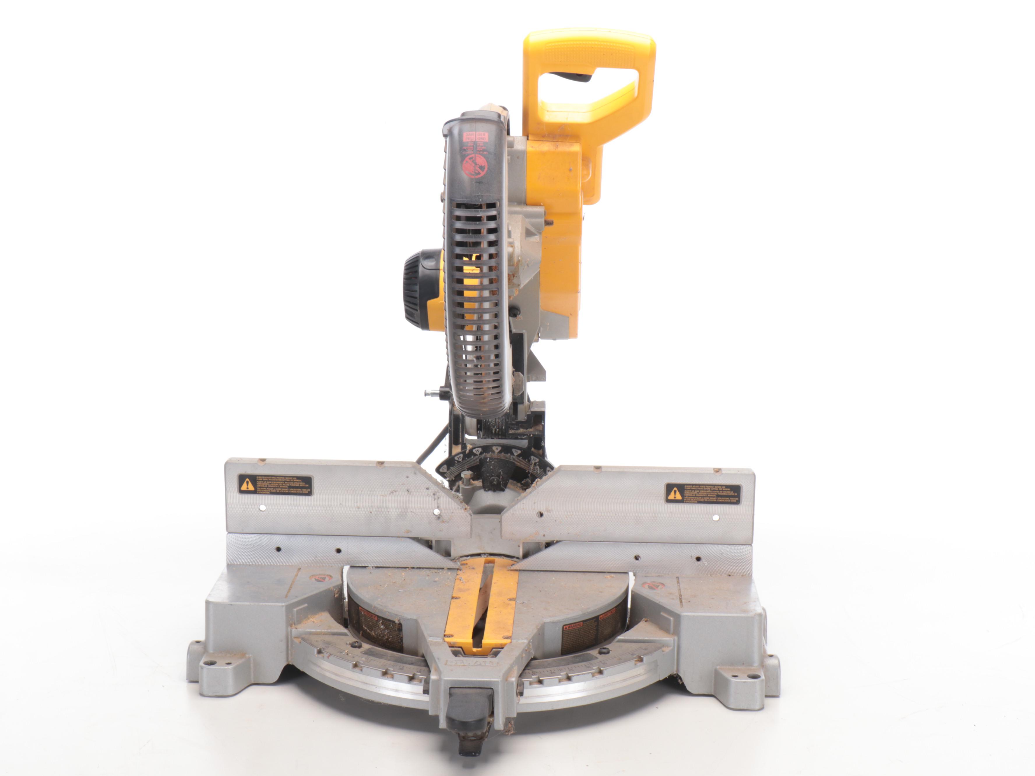 DeWalt Model DW716 Compound Miter Saw with Model DC8203 Cordless Drill ...