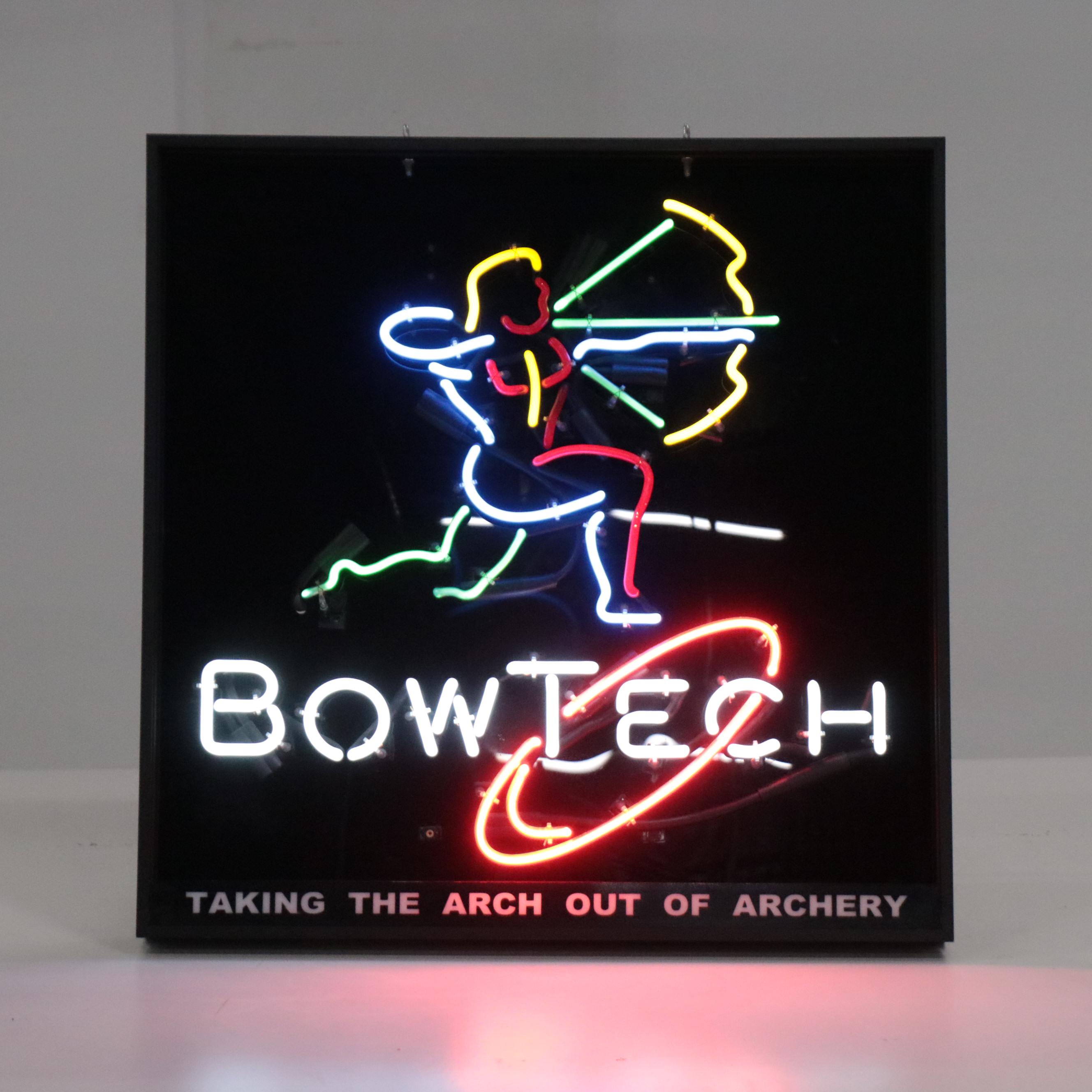 BowTech "Taking the Arch Out of Archery" Advertising Neon Sign, 2003 ...
