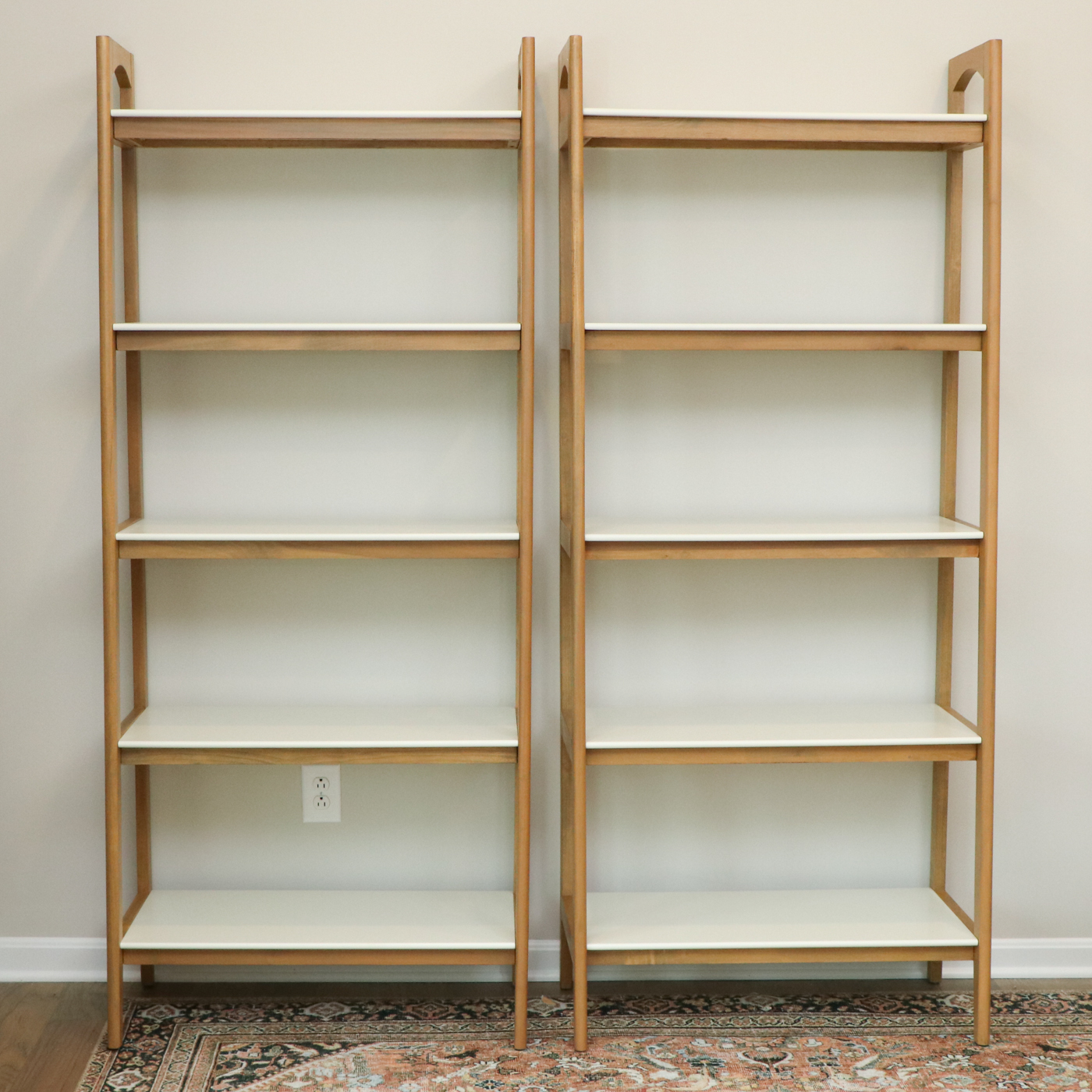 E&E Co. Mid Century Modern Style Bookcases, Pair | EBTH