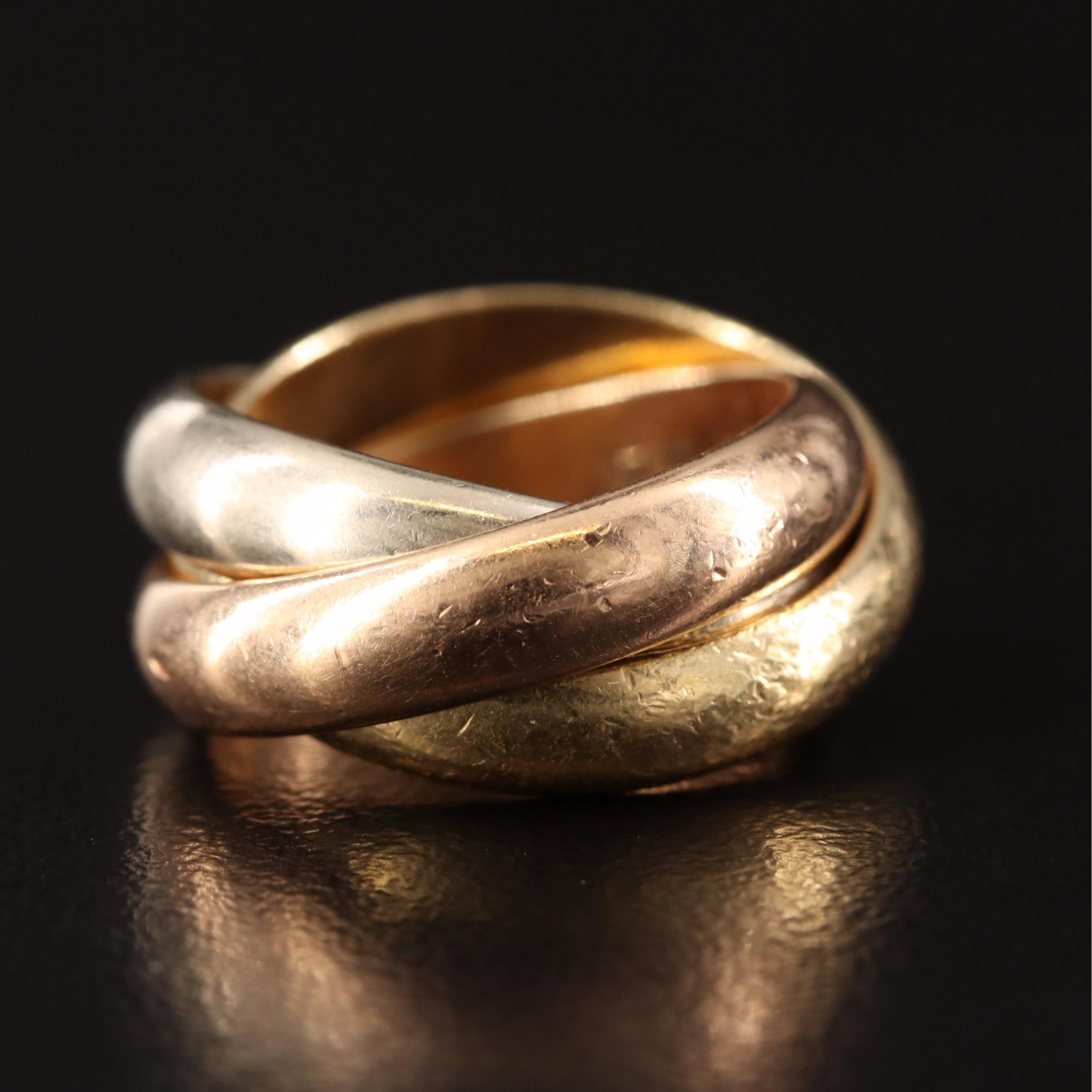 Cartier 18K Tri-Color Trinity Ring | EBTH