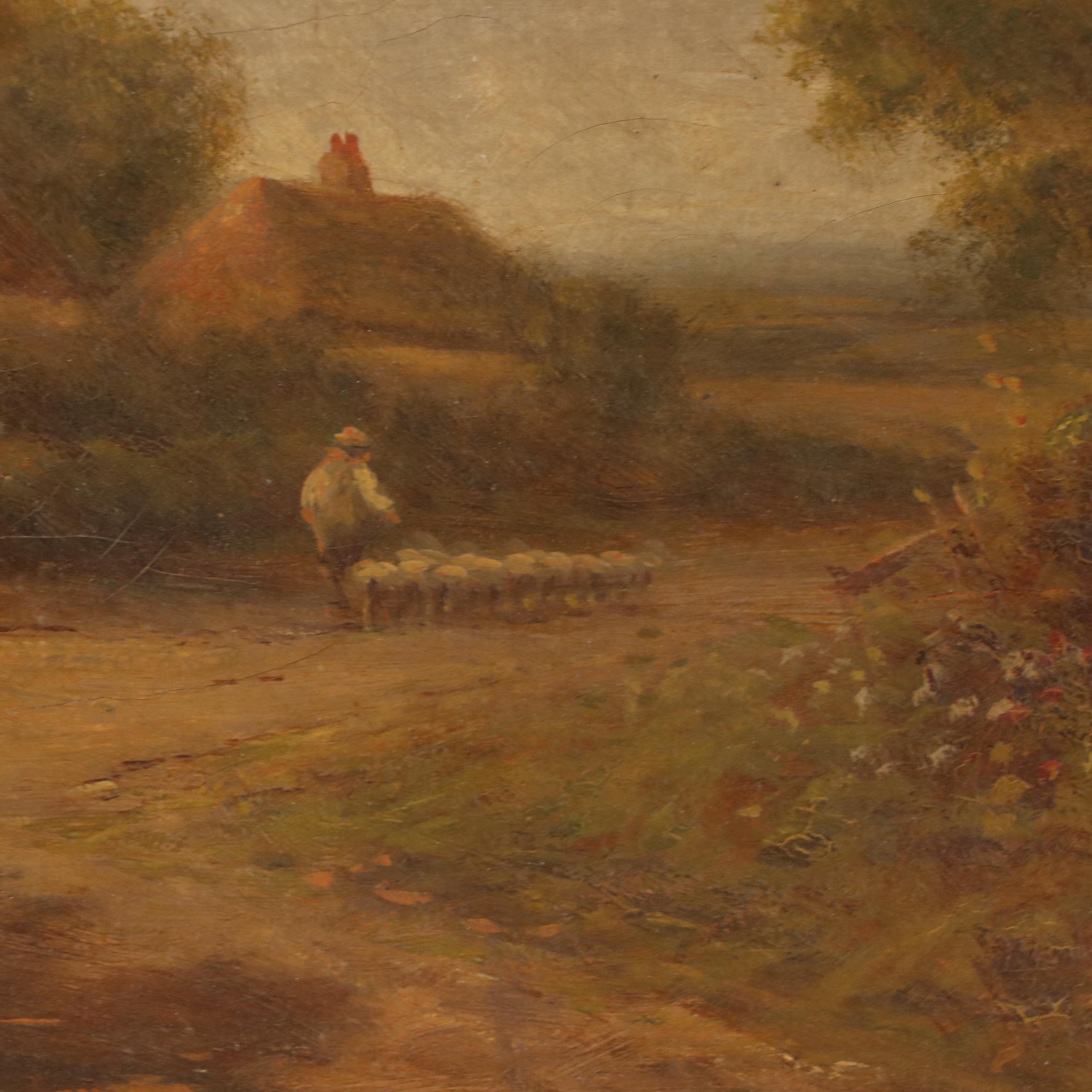 Robert Fenson Oil Painting of English Pastoral Scene, Early 20th ...