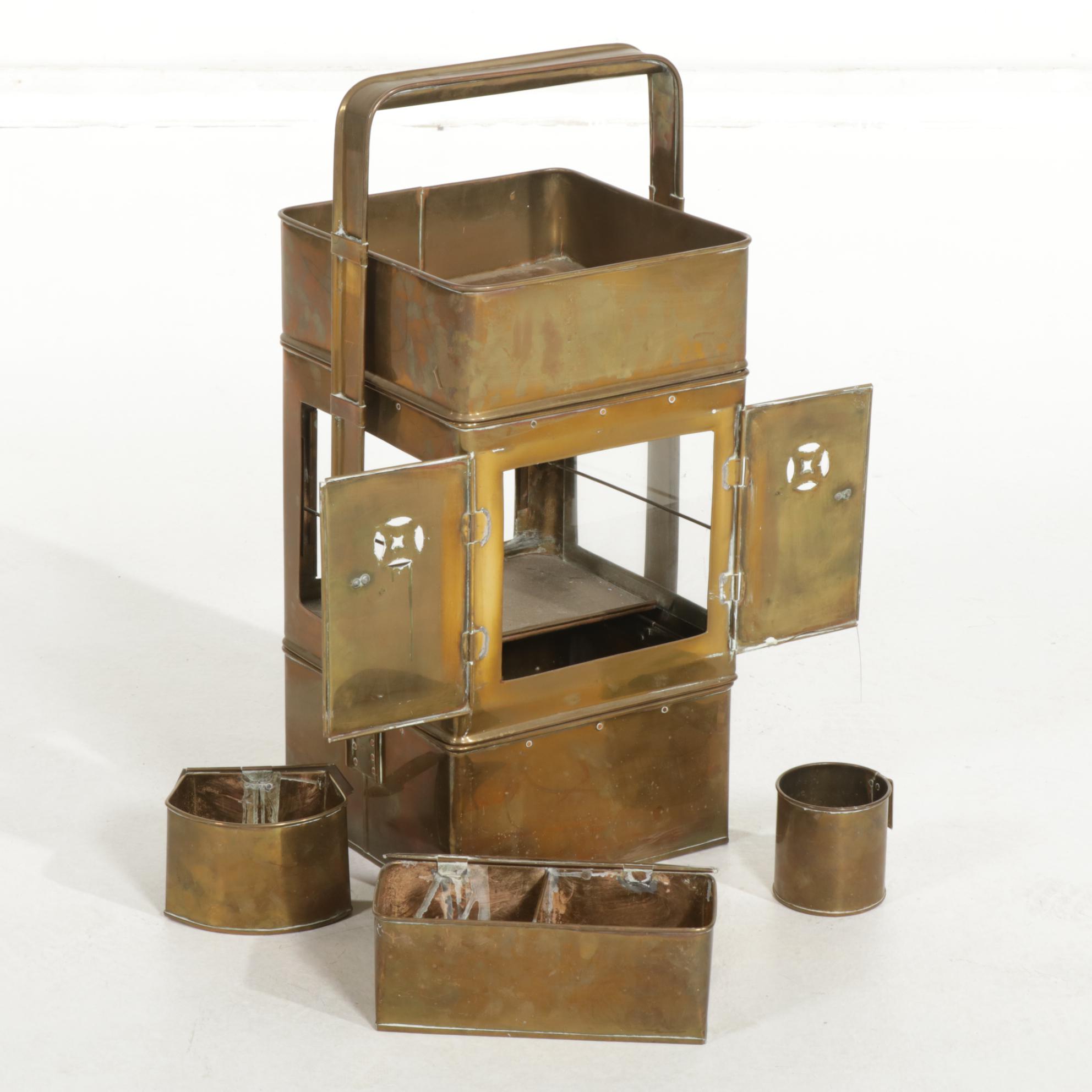 Asian Brass Noodle Stand with Attachments | EBTH