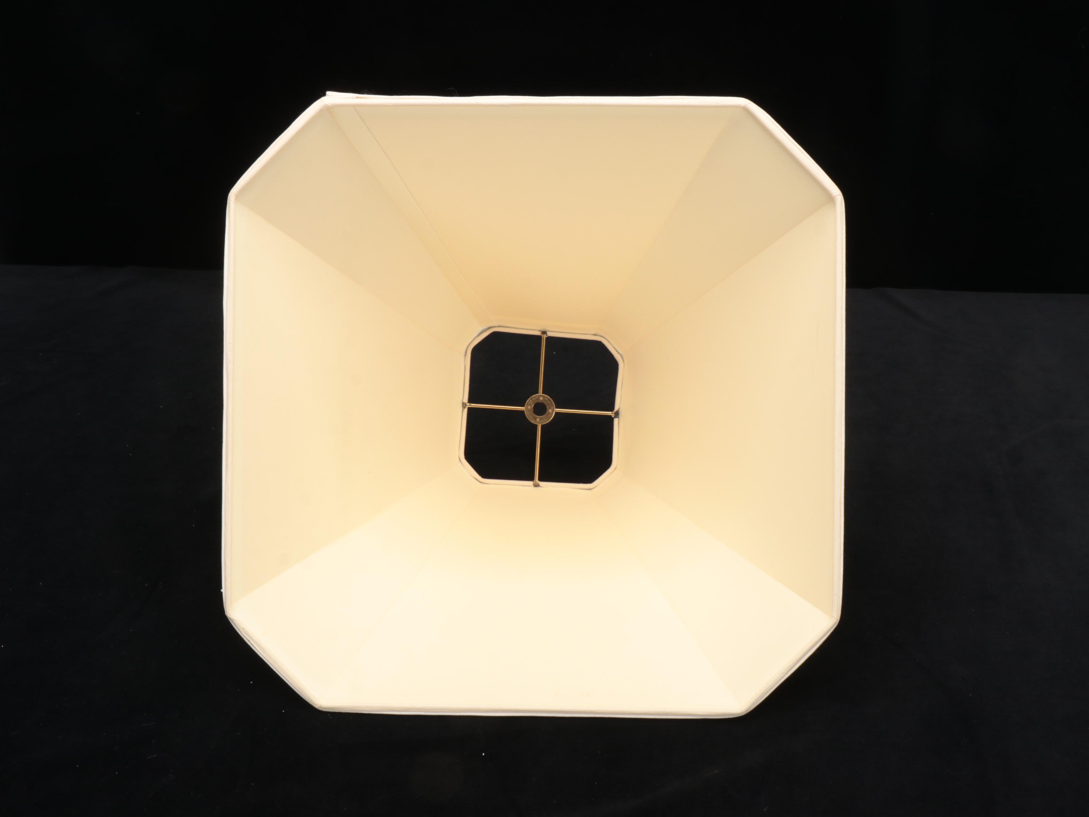 Frederick Cooper Square Glass Lamp with White Shade | Everything But ...