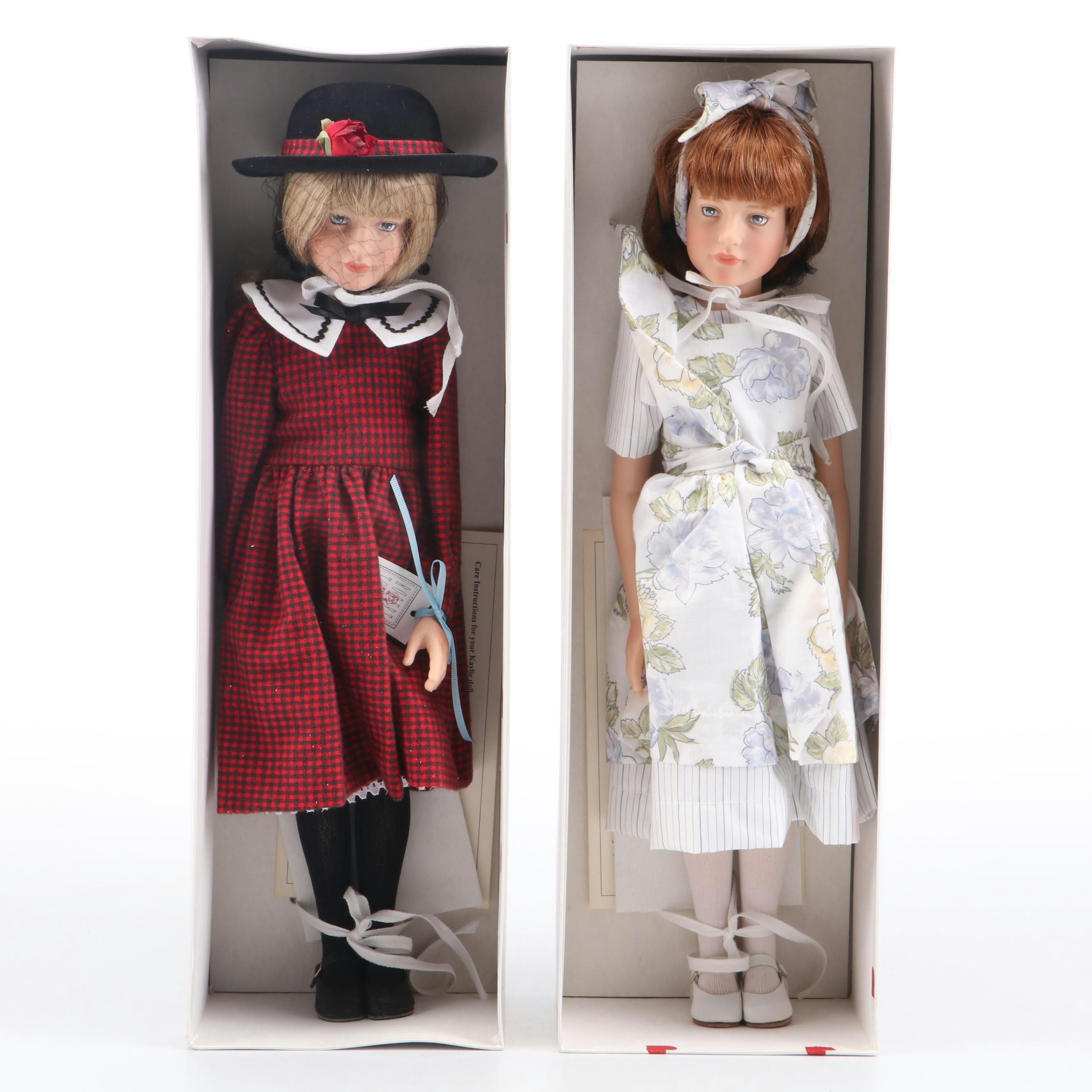 Robert Tonner "Kaylie" Dolls in Check and Floral Print Outfits in ...
