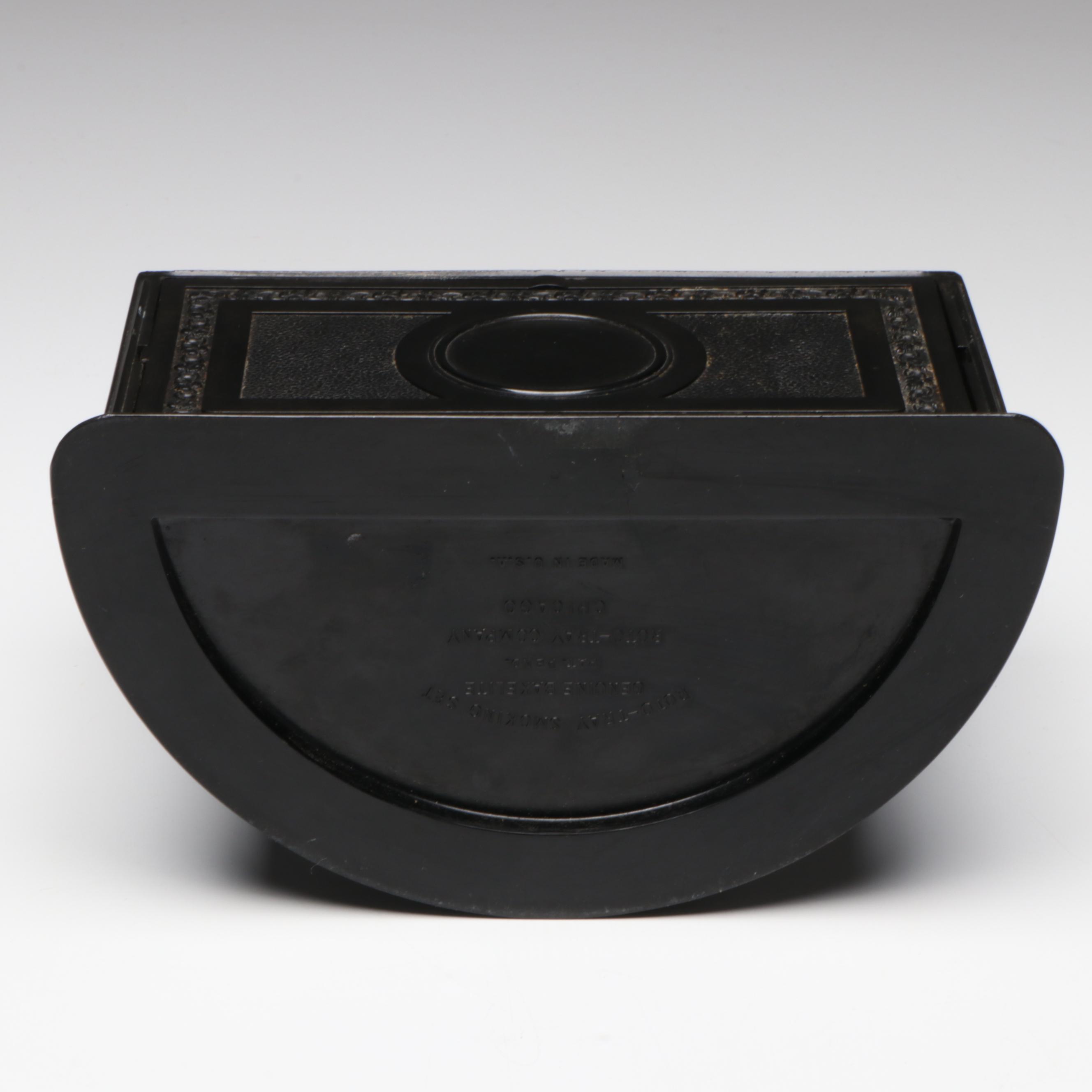 Roto-Tray Co. Bakelite Smoking Set with Silver Plate Golf Finial, Mid ...