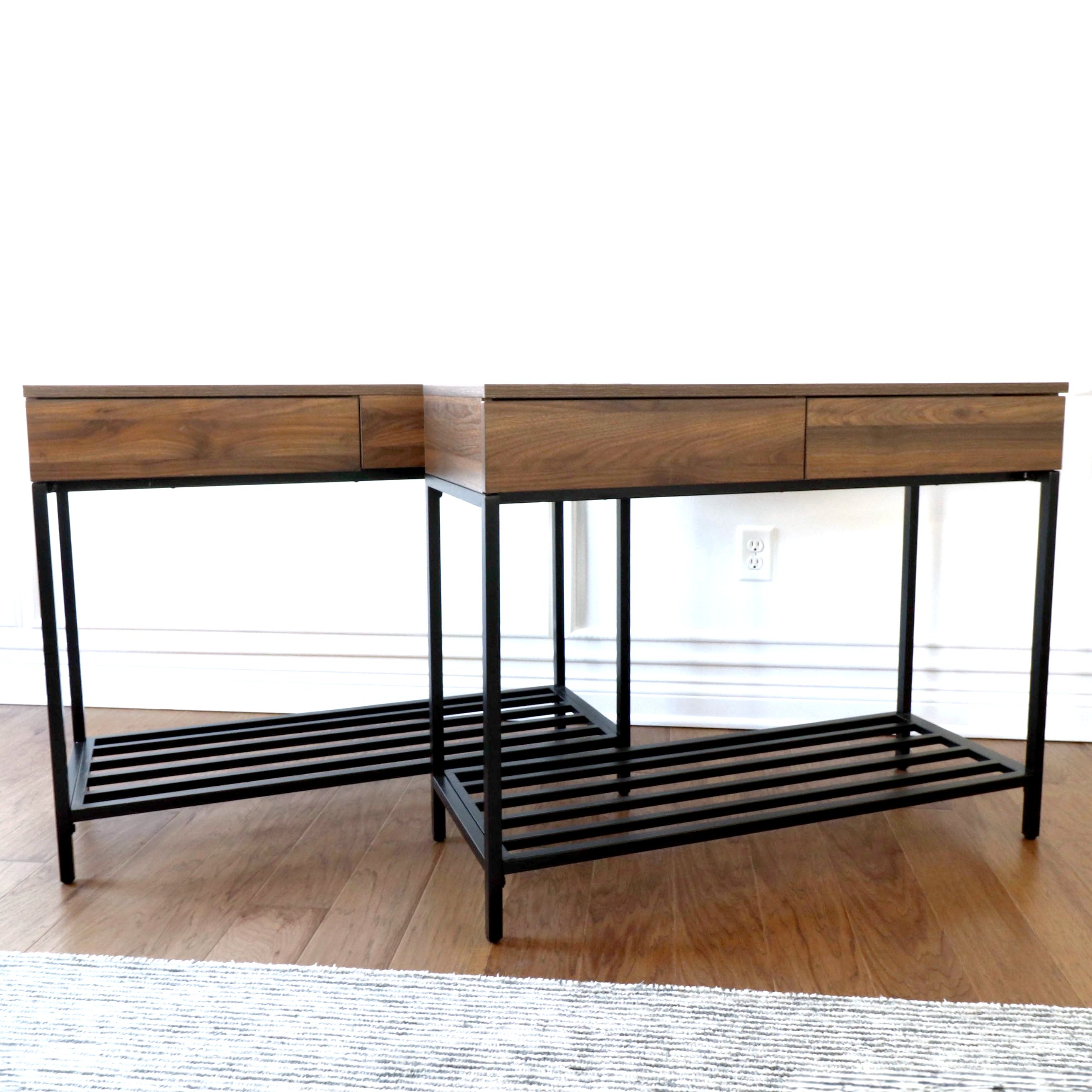 Threshold "Loring" Two Drawer Console Tables, Pair | EBTH