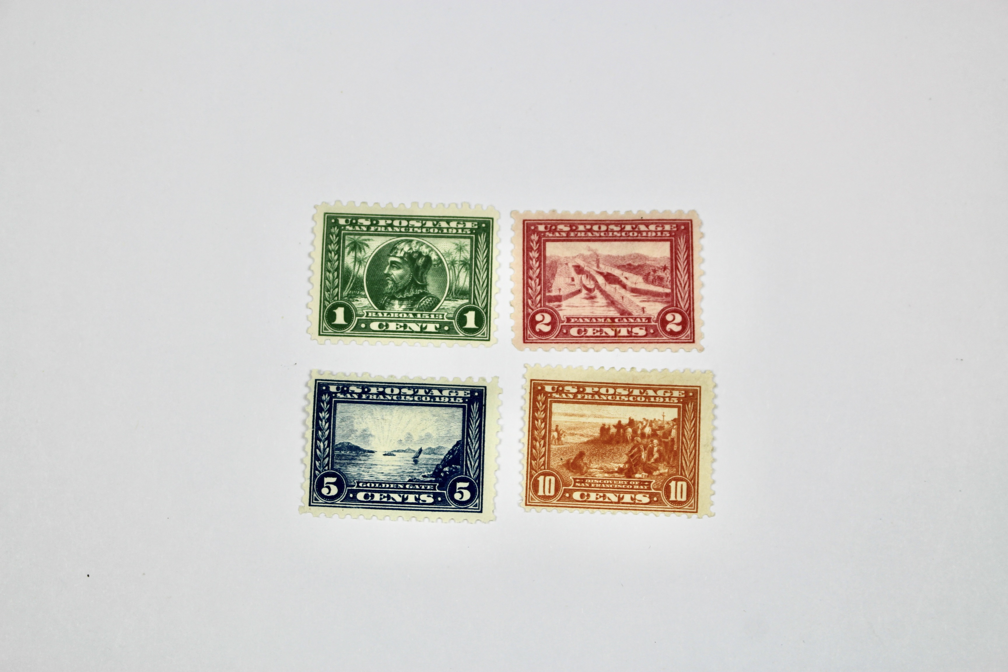 Set of Eight 1915 Pan-Pacific U.S. Postage Stamps, Mint Condition | EBTH