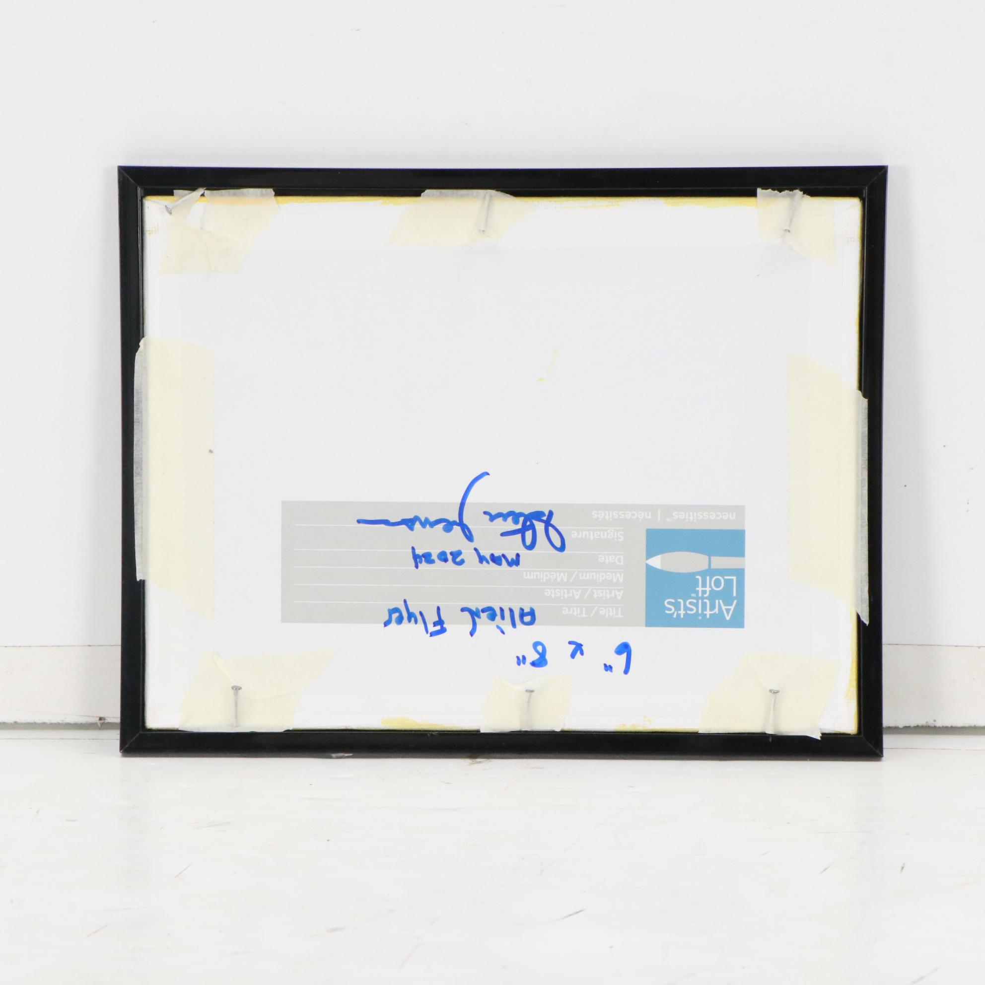 Steve Jensen Stylized Surrealist Acrylic Painting "Alien Flyer," 2024 ...