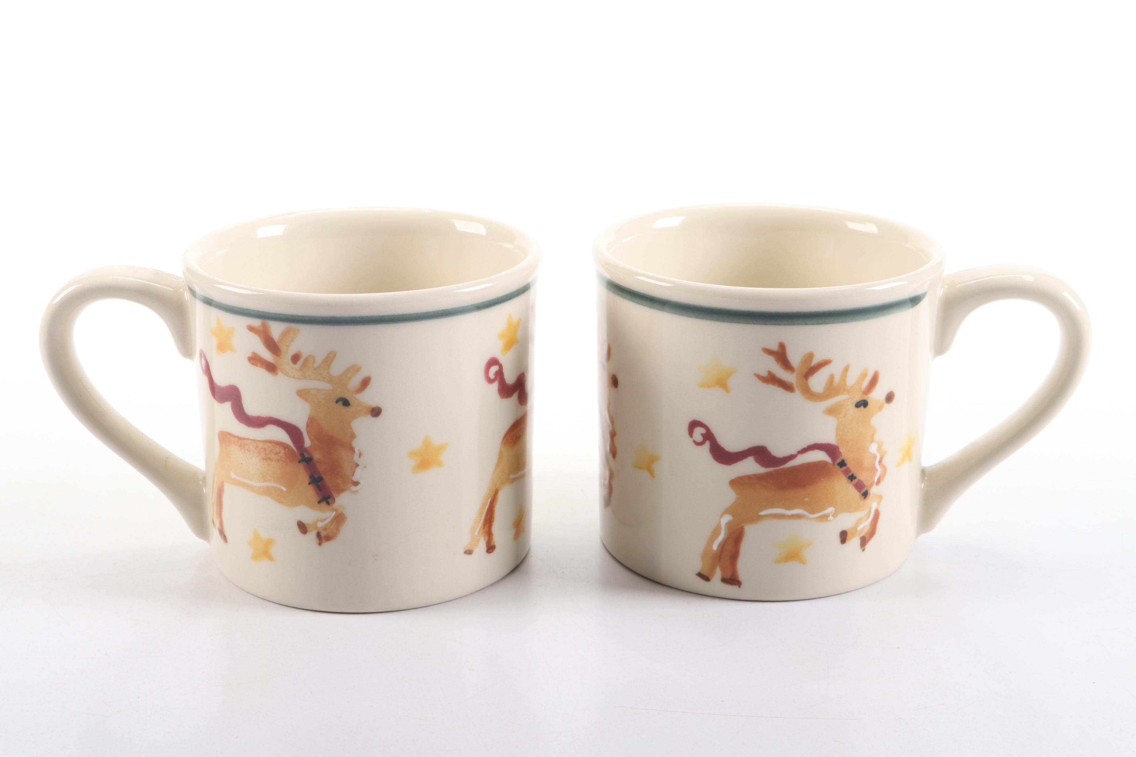 Hartstone "Snow People" Stoneware Mugs and Other Hartstone Dinnerware ...