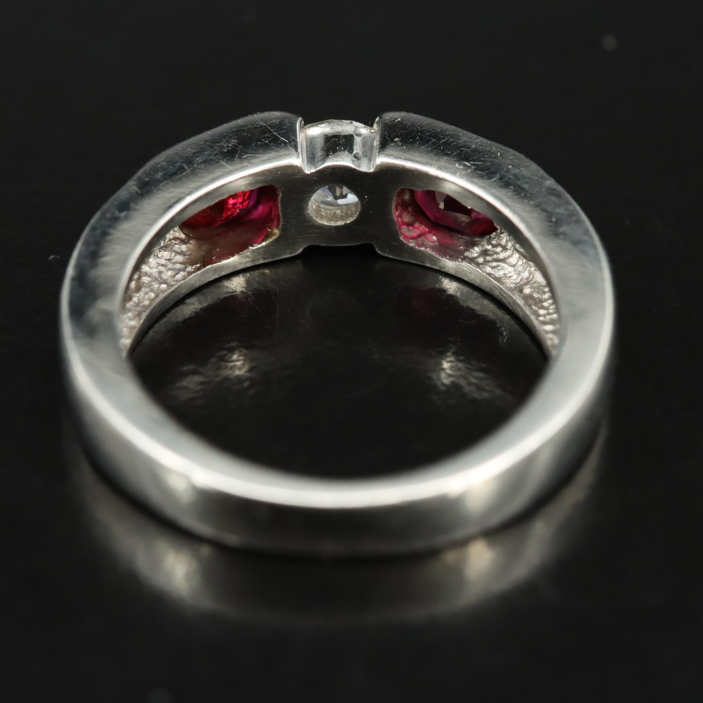 Platinum 0.98 CTW Diamond and Ruby Ring | Everything But The House