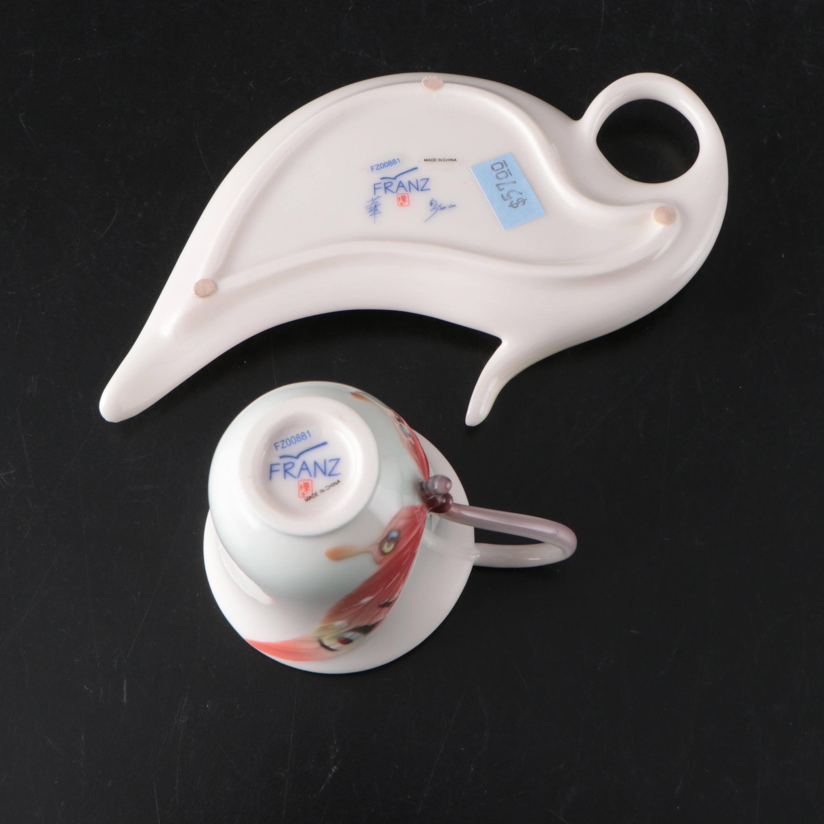 Franz Butterfly Teacups and Stemware | EBTH