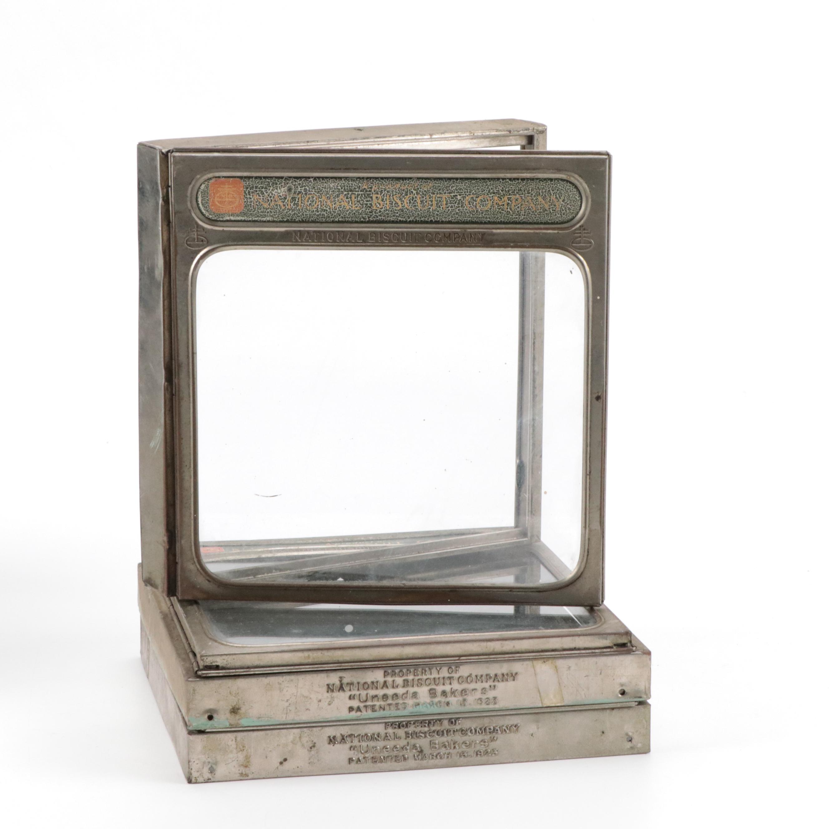 National Biscuit Company Hinged Glass Store Display Box Covers | EBTH