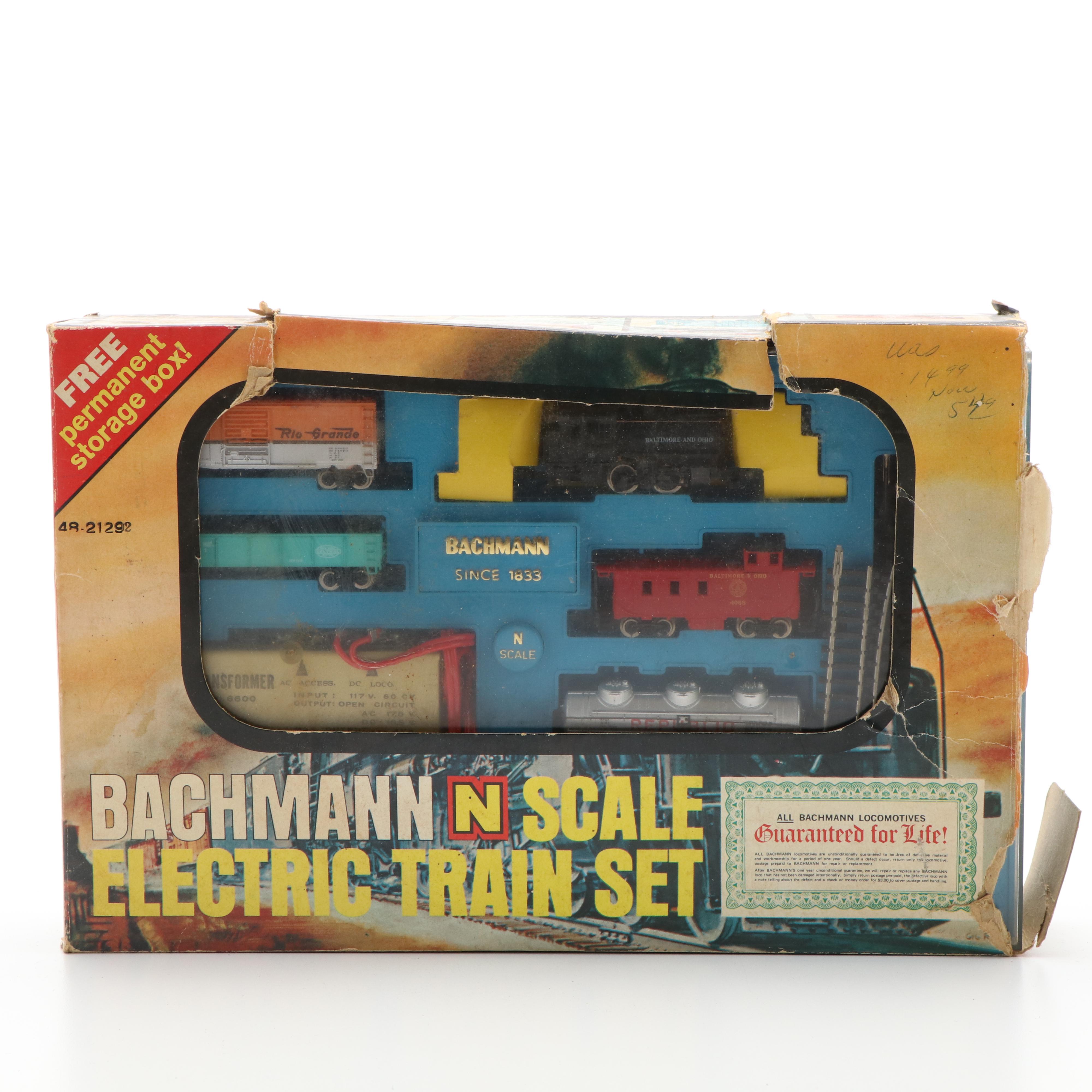 Bachmann N Scale Electric Train Set with Transformer and Tracks | EBTH