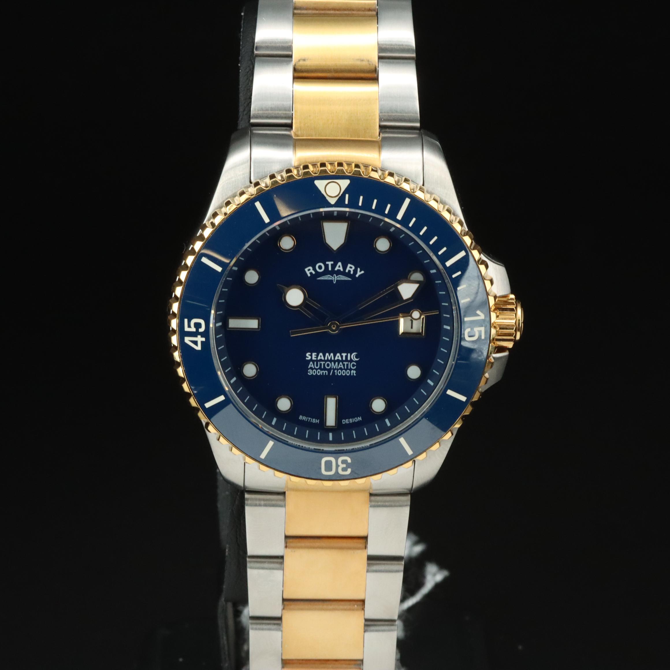 Rotary British Design Seamatic Date 1000ft Watch | EBTH